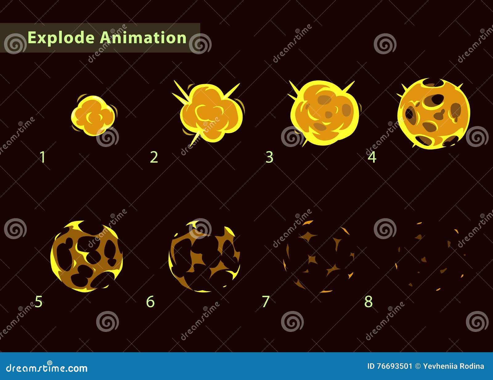 Fireball Burst Sprites For Game Design Cartoon Vector Cartoondealer
