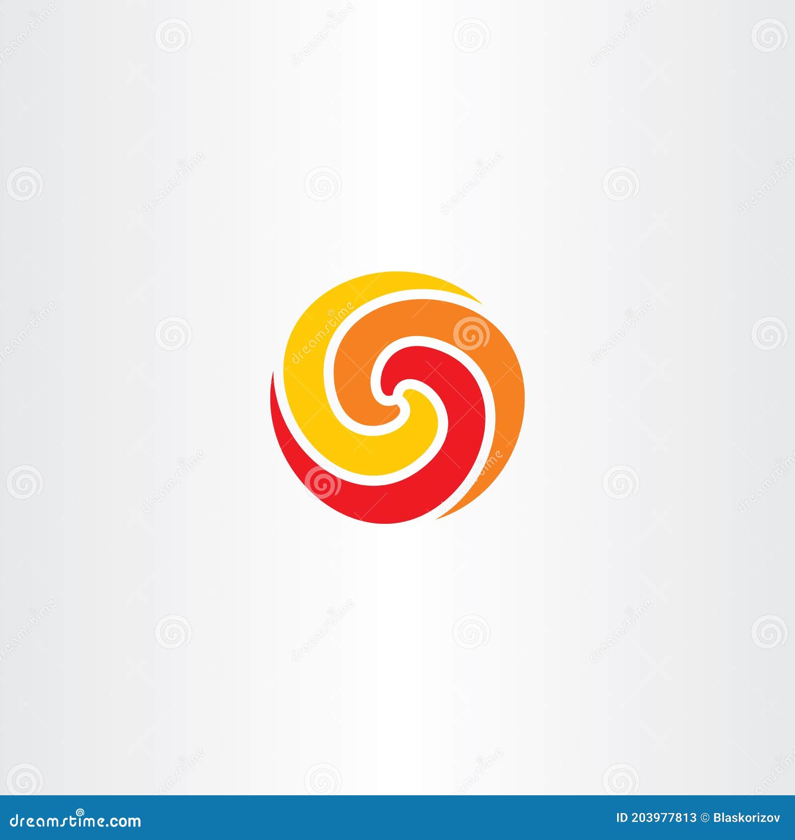 Fireball Circle Logo Symbol Spiral Vector Stock Vector - Illustration ...