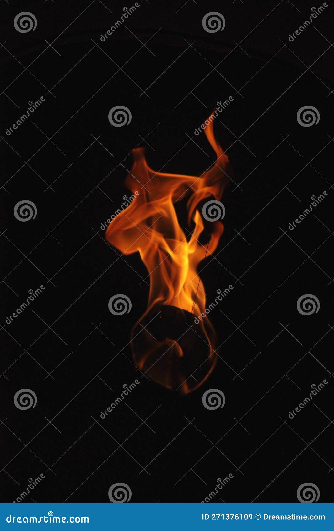 Fireball in the Dark, Heat, Dark Background Stock Illustration ...