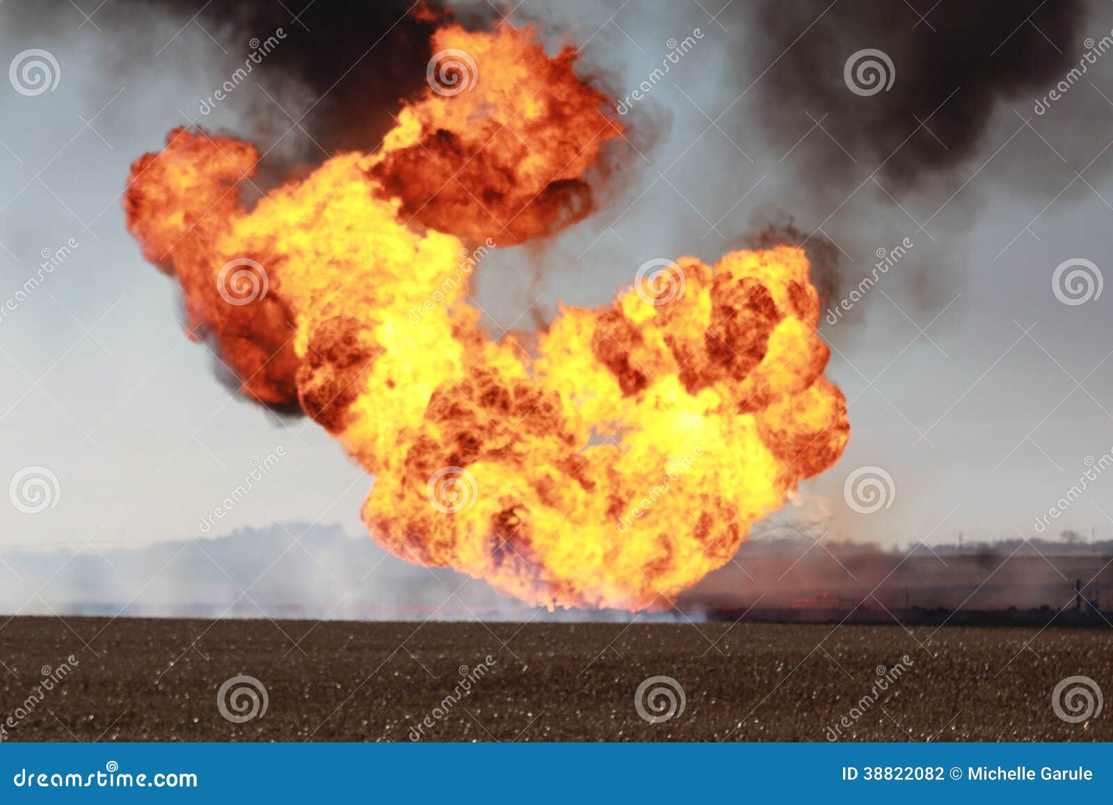 Fireball after explosion editorial photography. Image of fireball ...