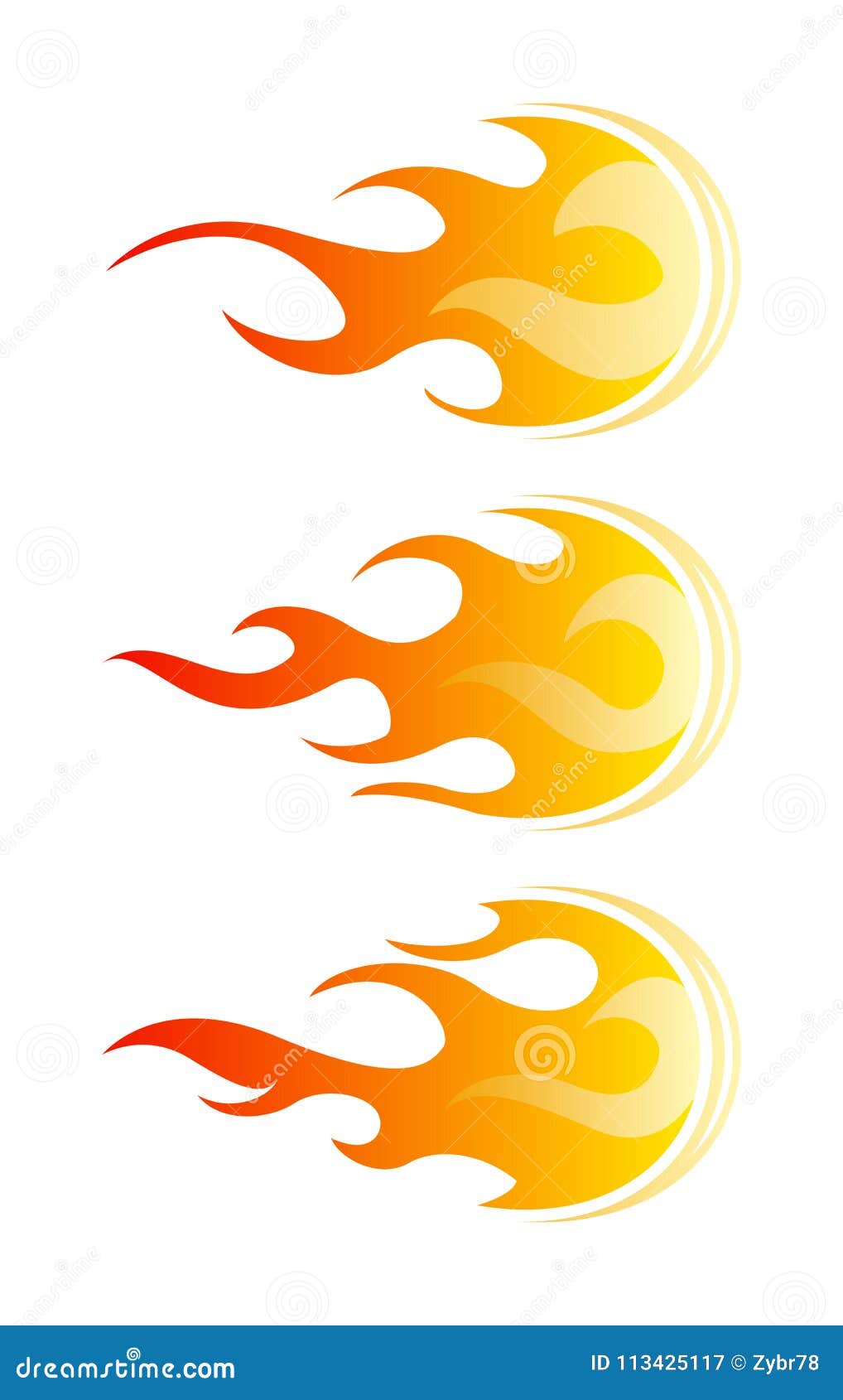 Fireball Fire Flame Logo Design Concept Template Vector Illustration ...