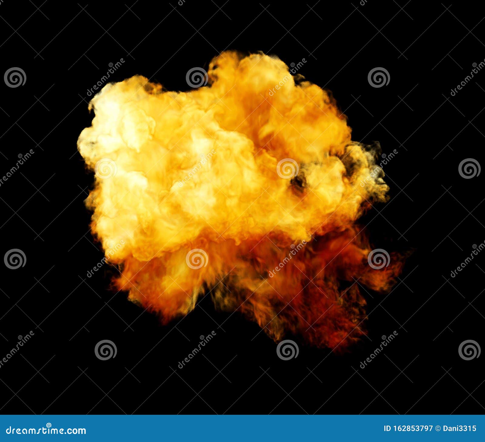 Fireball Isolated On Black, Flame Ball Stock Photography ...