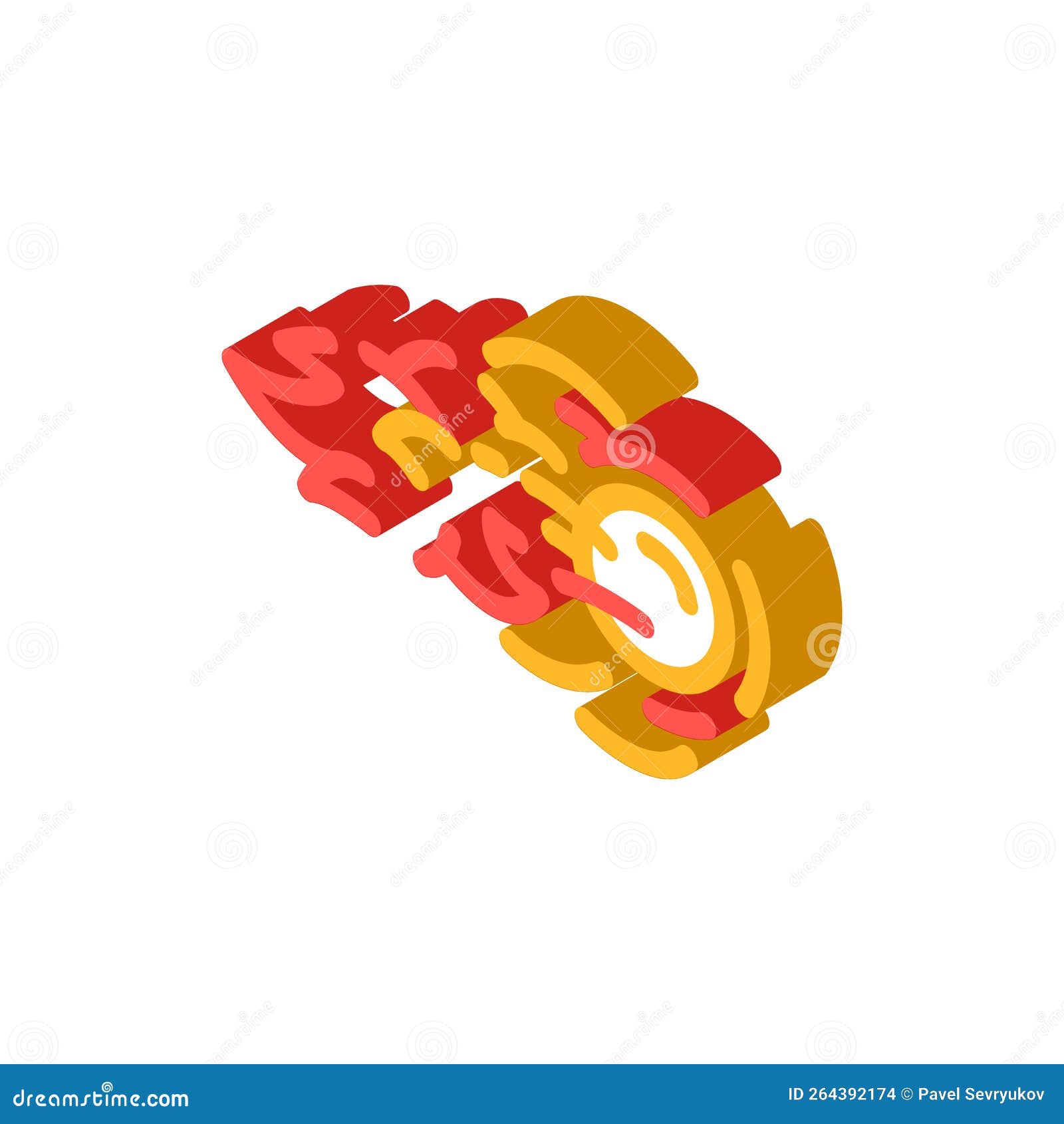 Fireball Isometric Icon Vector Illustration Stock Vector - Illustration ...