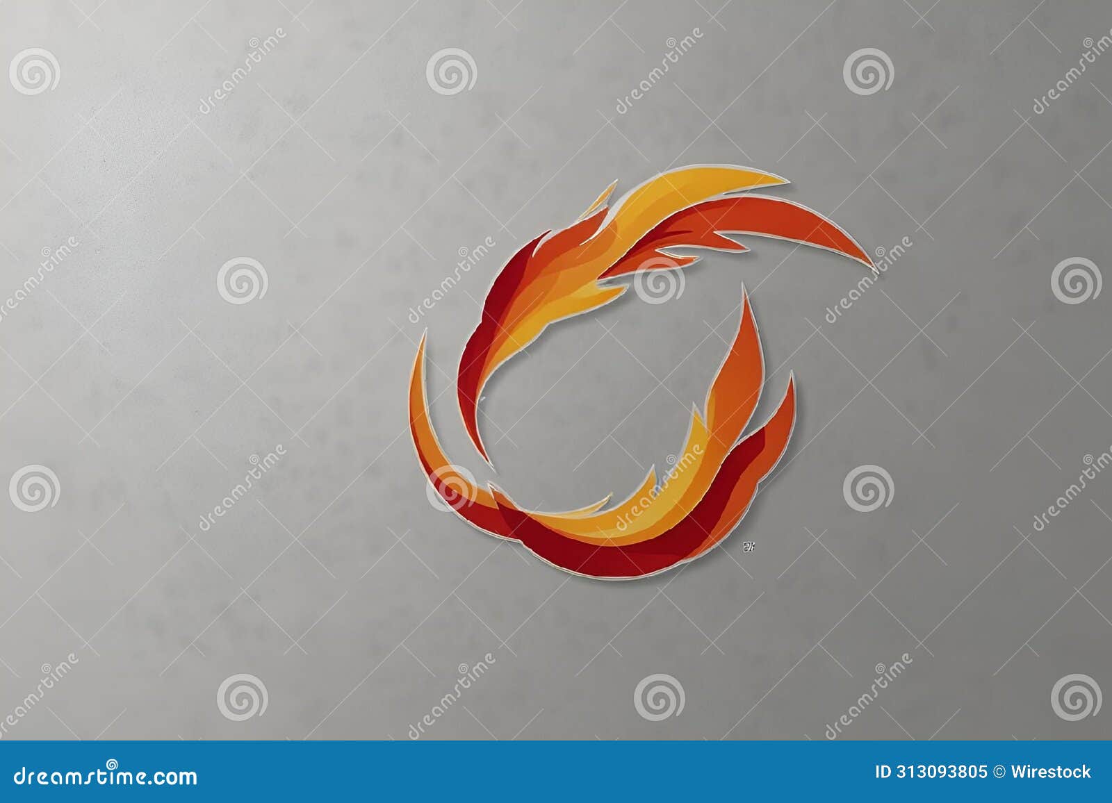 A Fireball Shaped Logo on the Bottom of an Aluminum Surface Stock ...