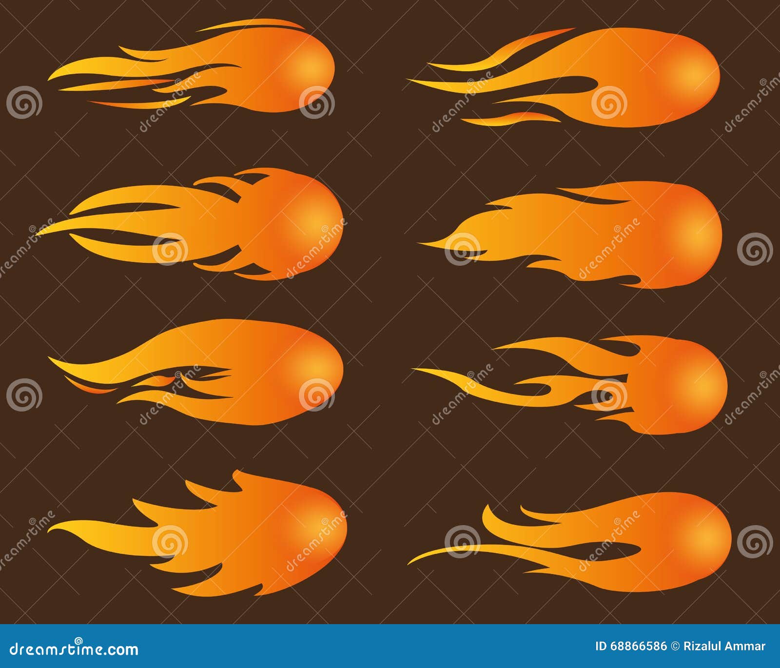 Fireball stock vector. Illustration of explosion, flames - 68866586