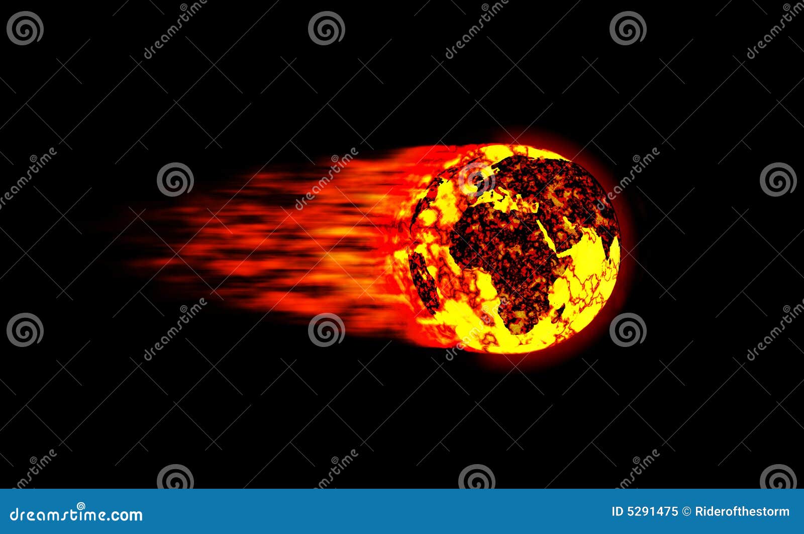 Fireball meteor world stock image. Image of energy, abstract - 5291475