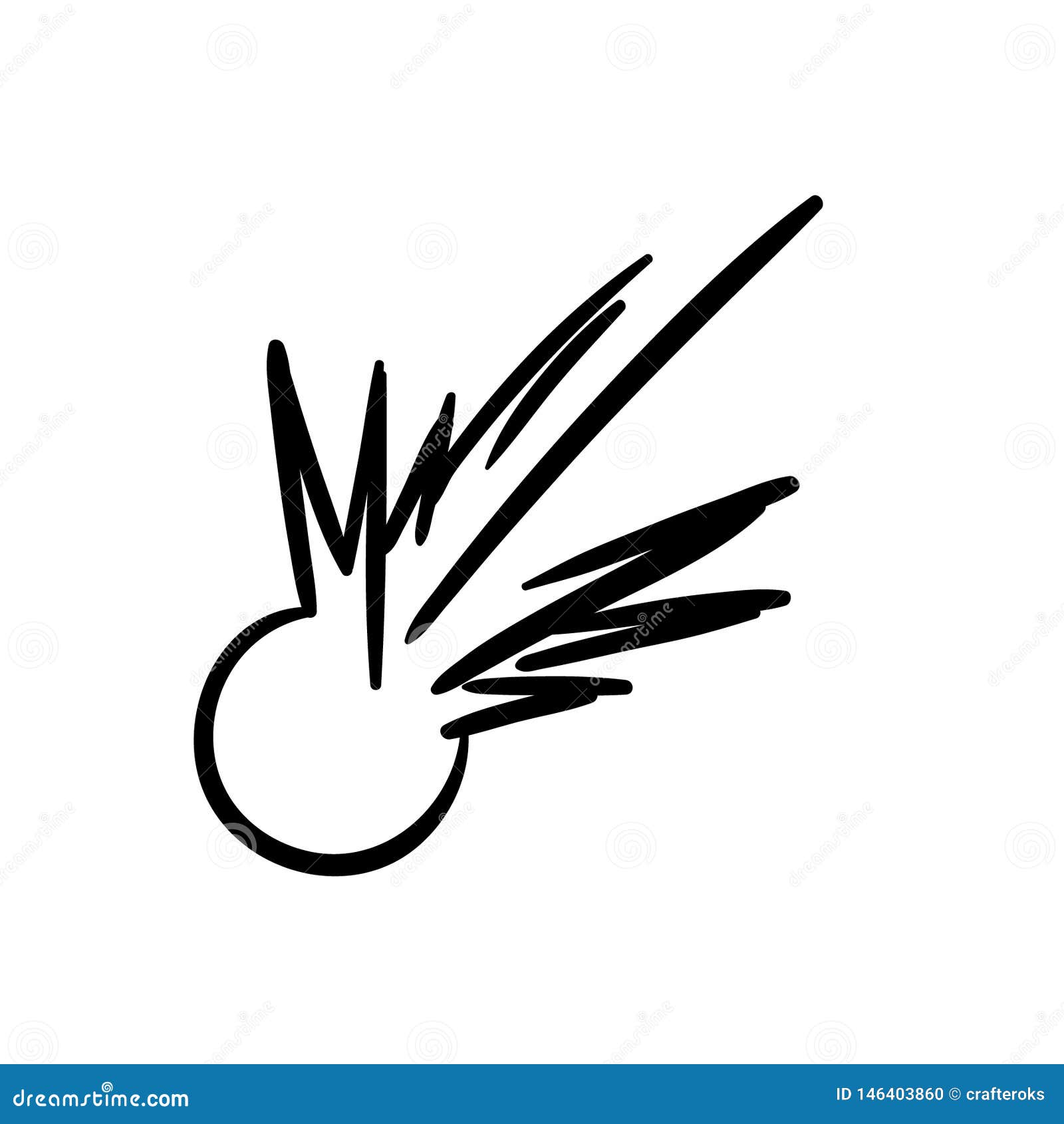 Fireball Vector Illustration Set Isolated On White Background ...