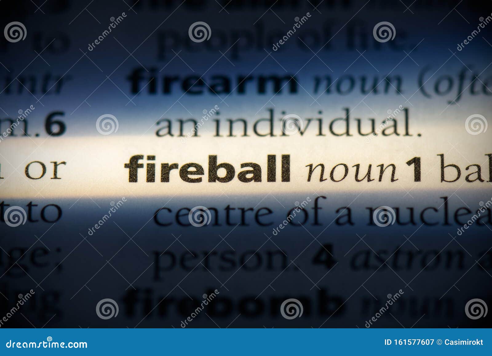 Fireball stock image. Image of paper, book, text, closeup - 161577607