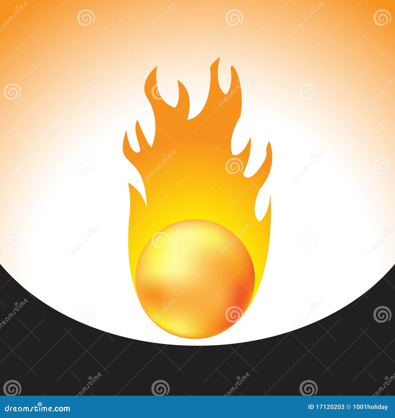 Fireball for your design stock vector. Illustration of background ...