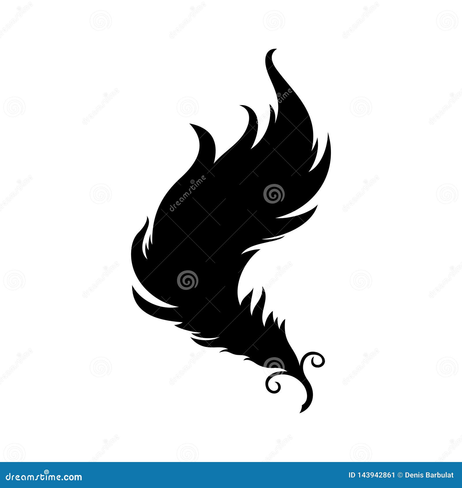 Firebird feather icon stock vector. Illustration of isolated - 143942861