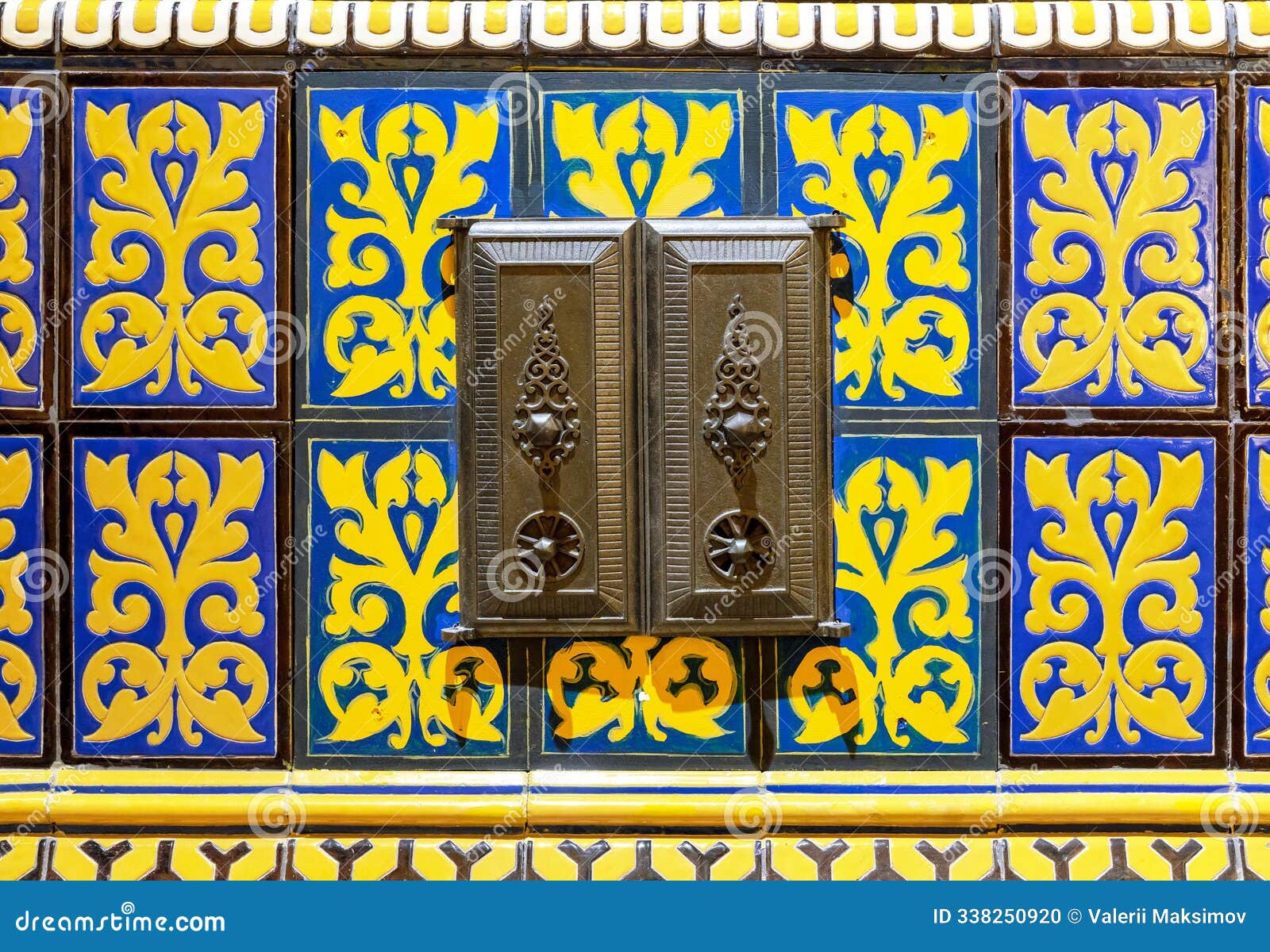 Firebox Door of an Old Stove into Which Firewood Was Placed. Stock ...