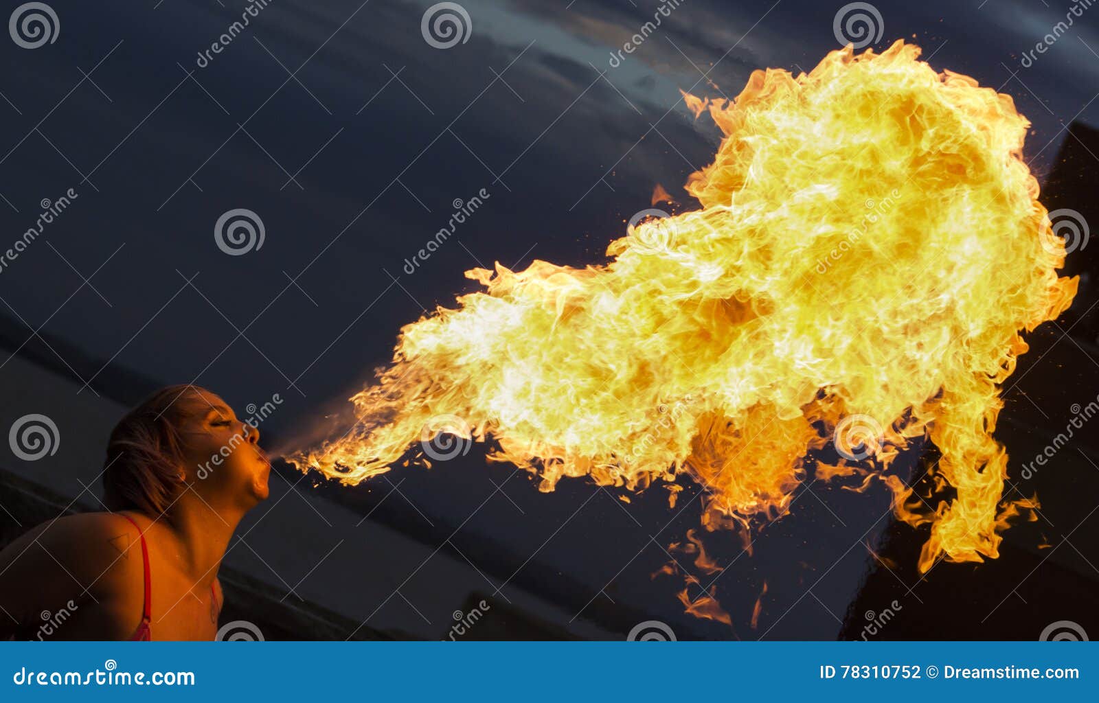 Firebreathing editorial photography. Image of skill, shoulders - 78310752