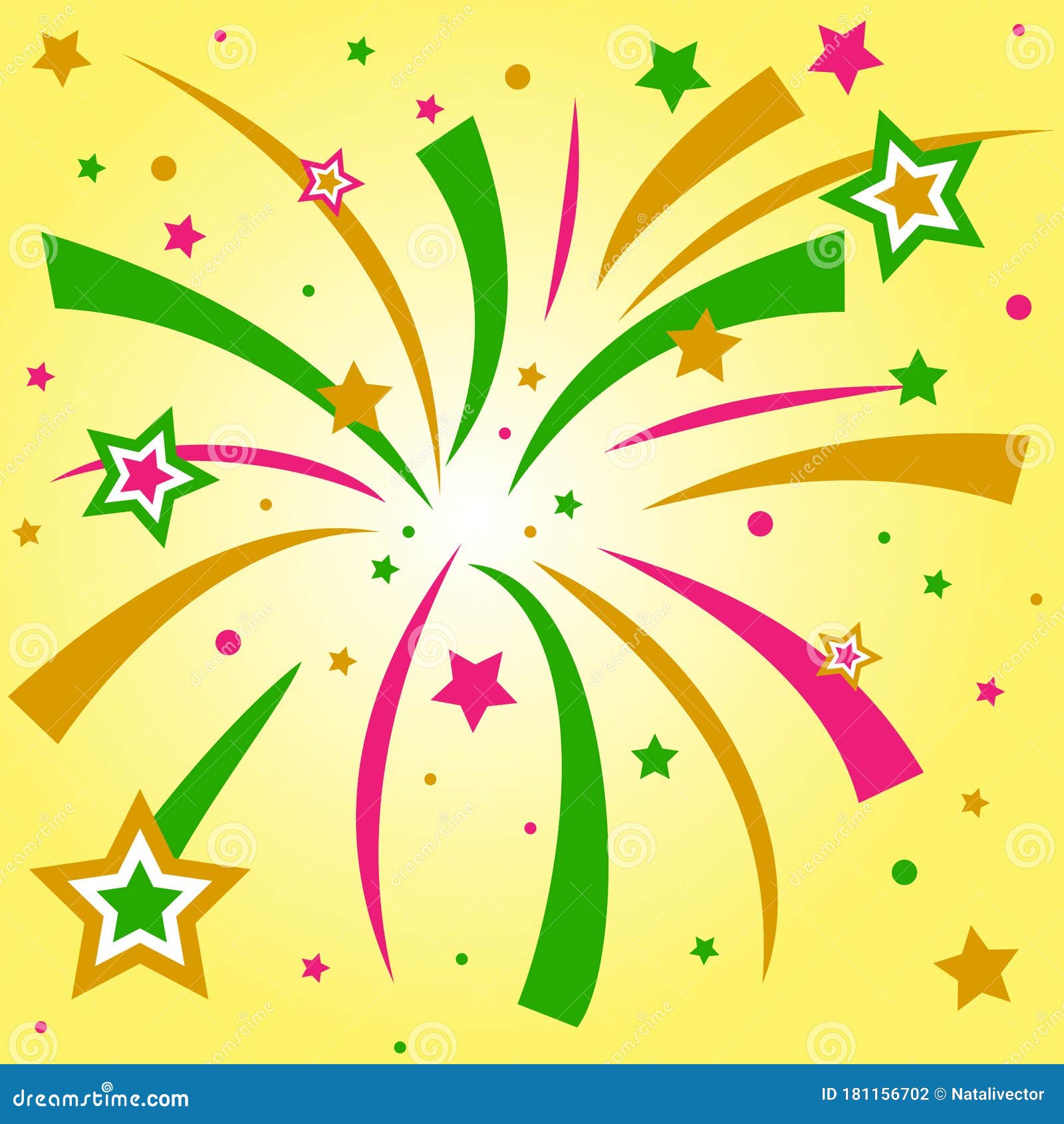 Vector Drawing of Abstract Colored Fireworks Stock Vector ...