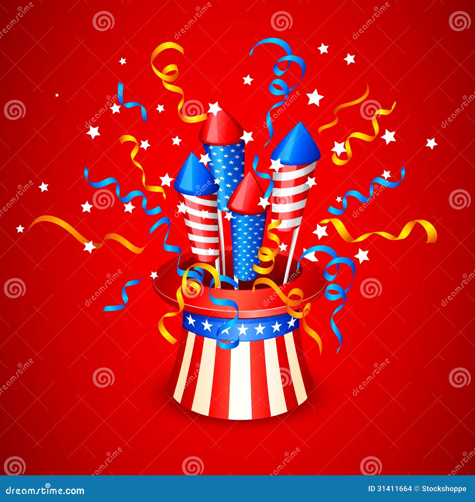 Firecracker from American Flag Stock Vector - Illustration of ...