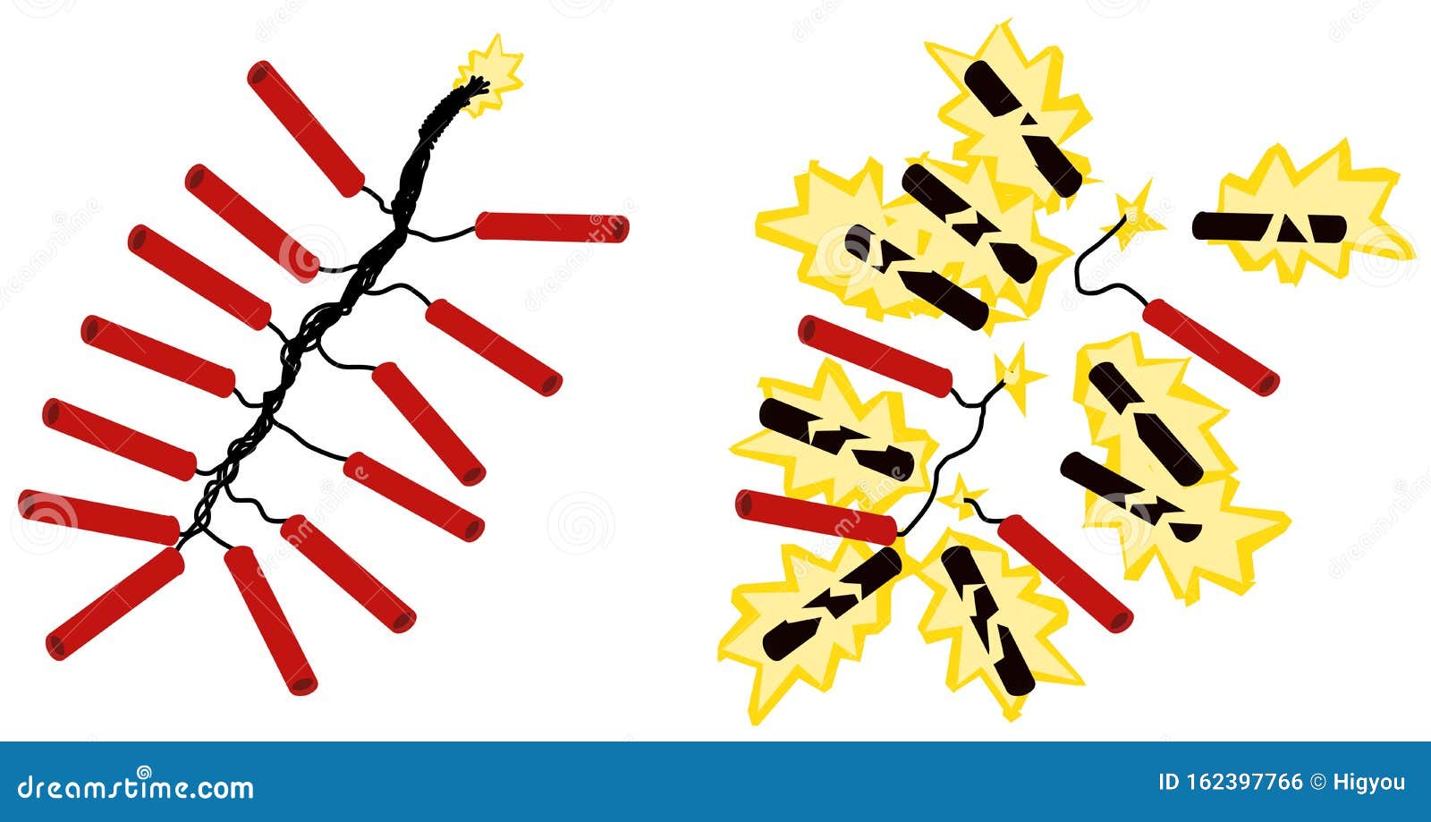 Firecracker Cartoon stock vector. Illustration of celebration - 162397766