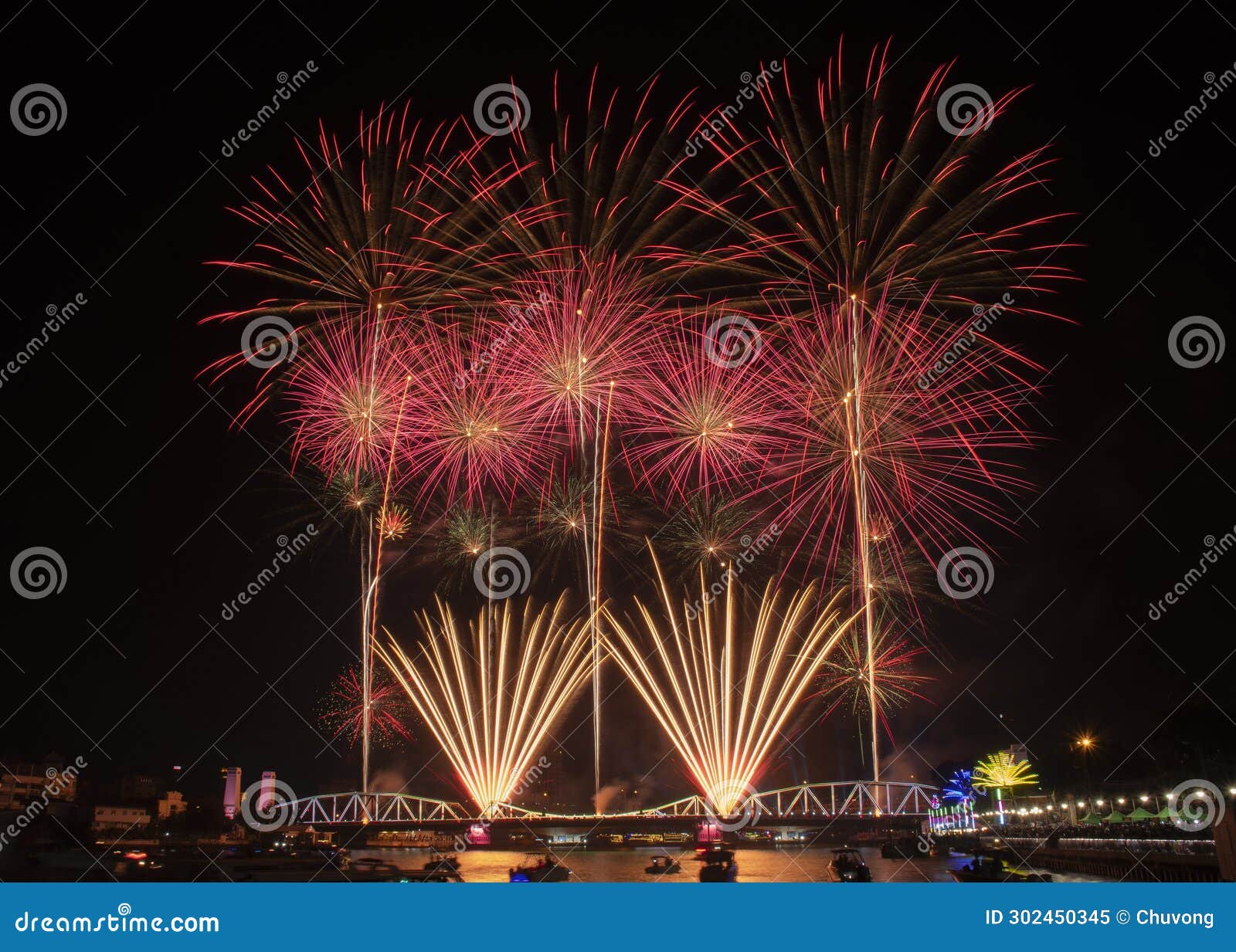 Firecracker at Chao Phraya River Stock Image - Image of celebration ...