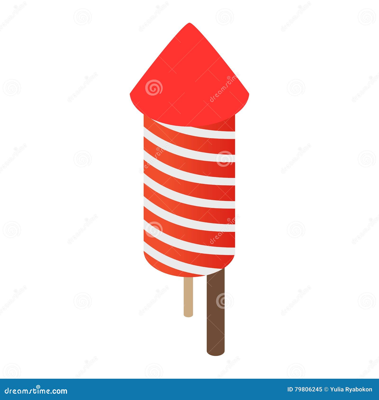 Firecracker Christmas Isometric Icon Stock Vector - Illustration of icon, editable: 79806245