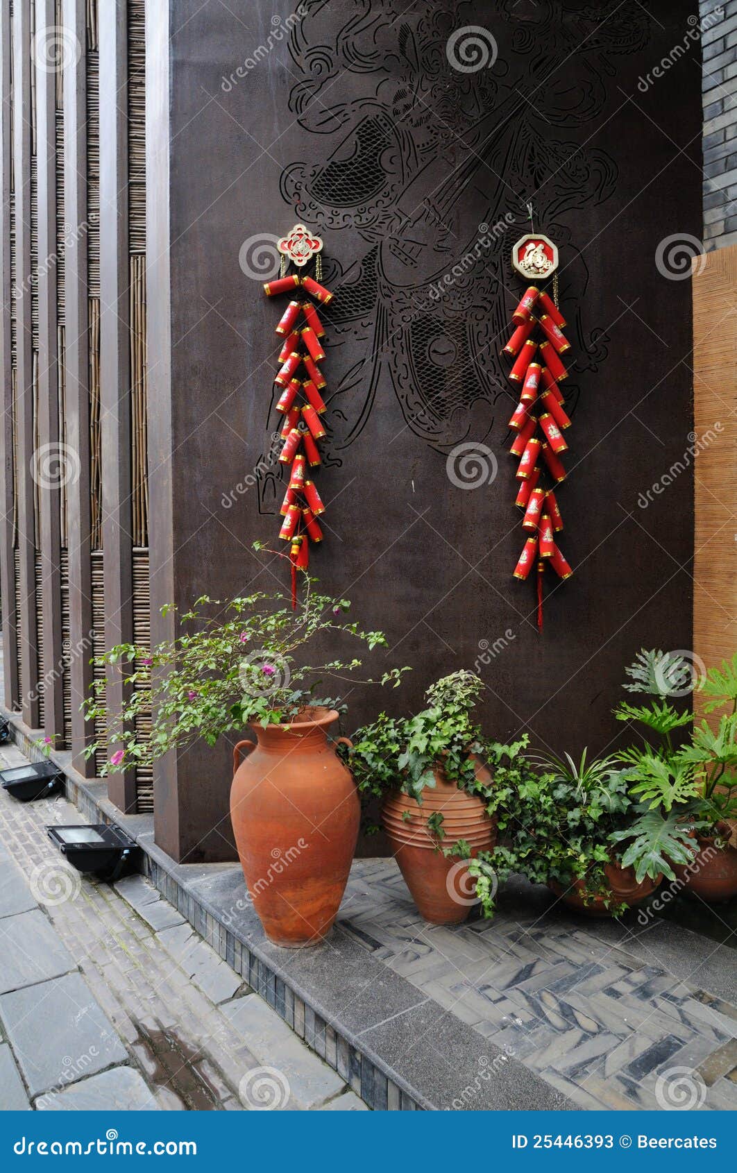 Firecracker Decorations on the Wall Stock Image - Image of adornment ...