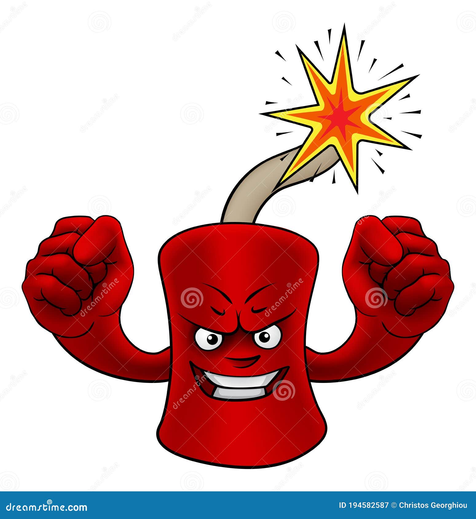 Firecracker Dynamite Cartoon Firework Mascot Stock Vector ...