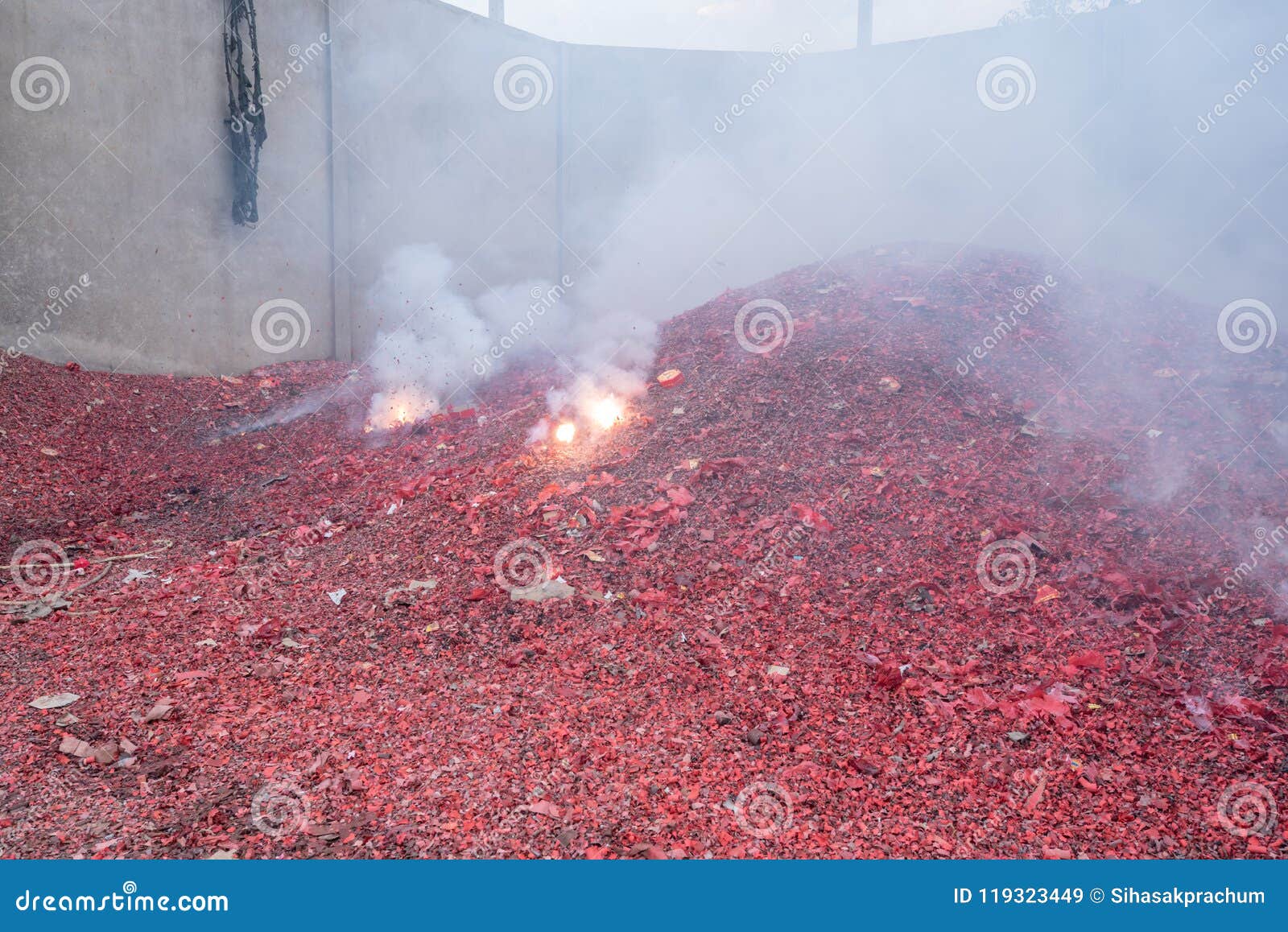 Firecracker in the Temple of Thailand Stock Image - Image of exploding ...