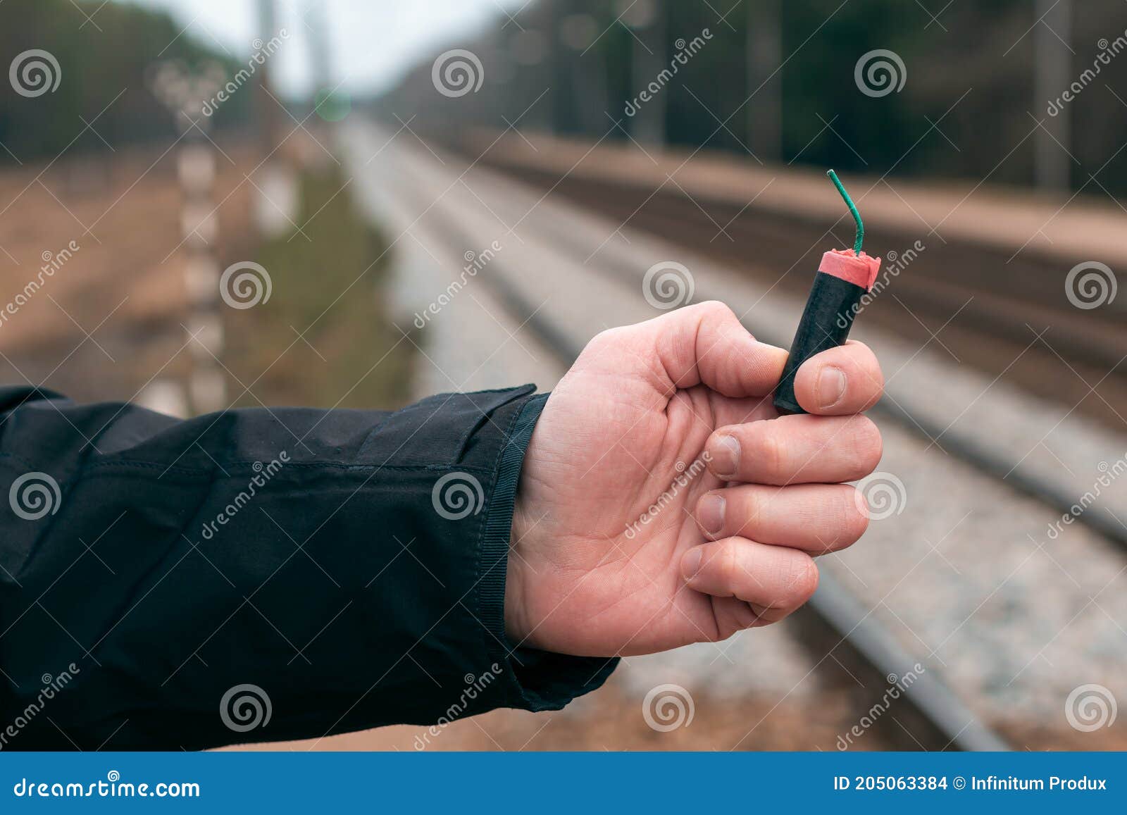 Man Holding a Firecracker in His Hand Stock Photo - Image of male ...