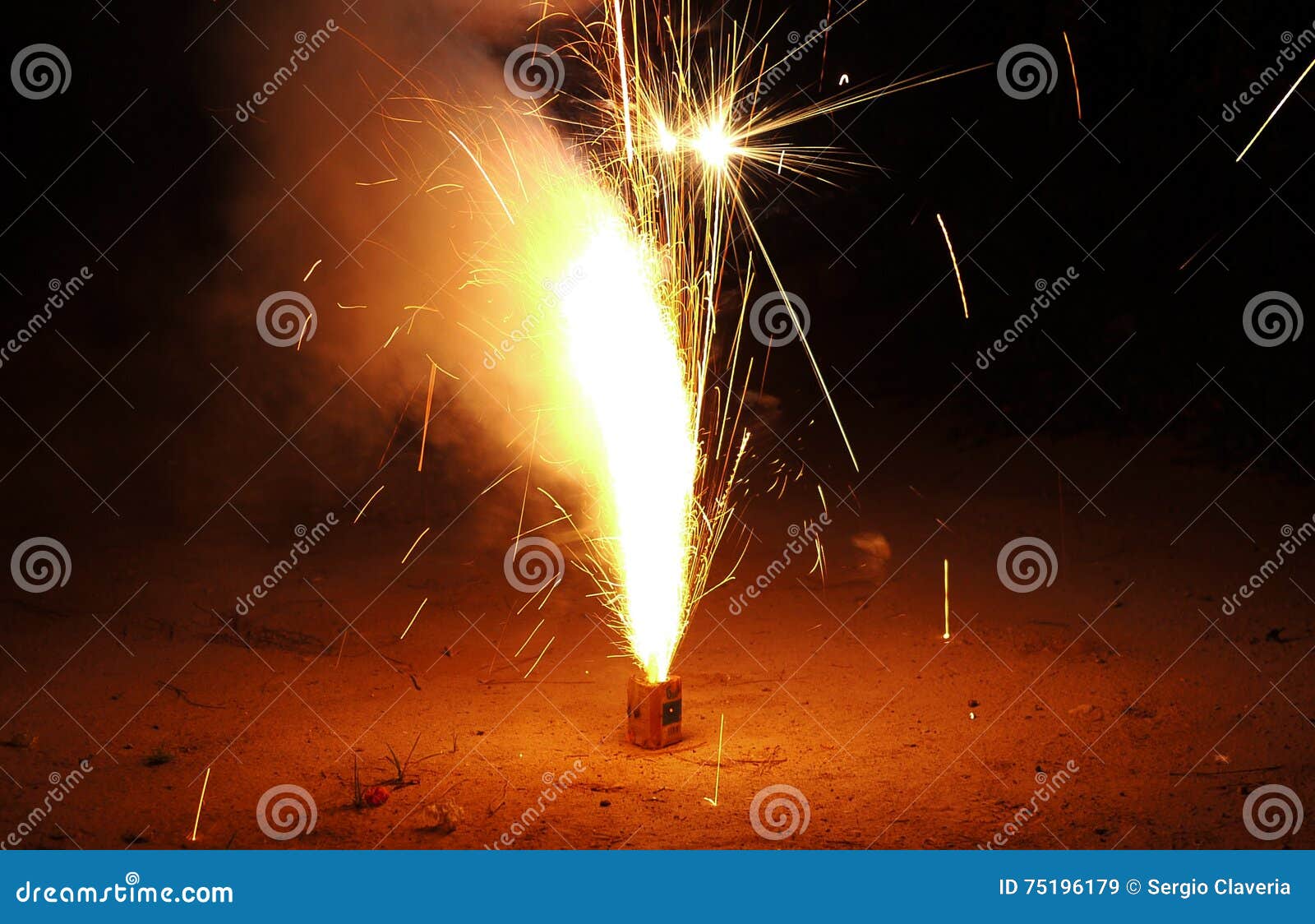 Firecracker stock image. Image of smoke, sparks, spark - 75196179