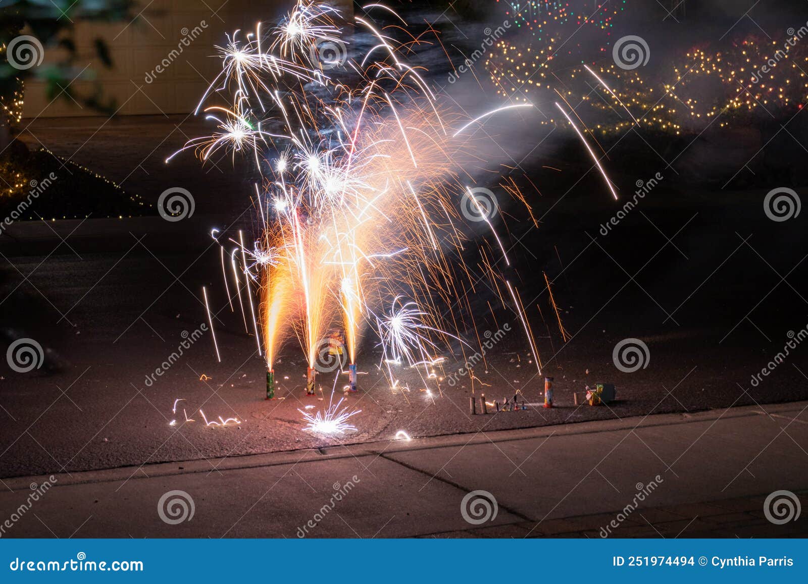 Firecracker Party during Holidays at Home with Family Stock Photo ...