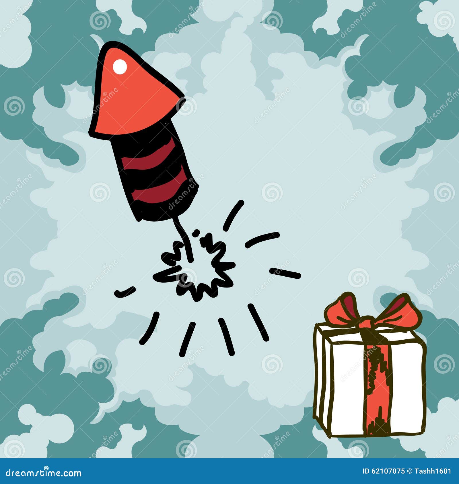 Firecracker rocket doodles stock vector. Illustration of fire - 62107075