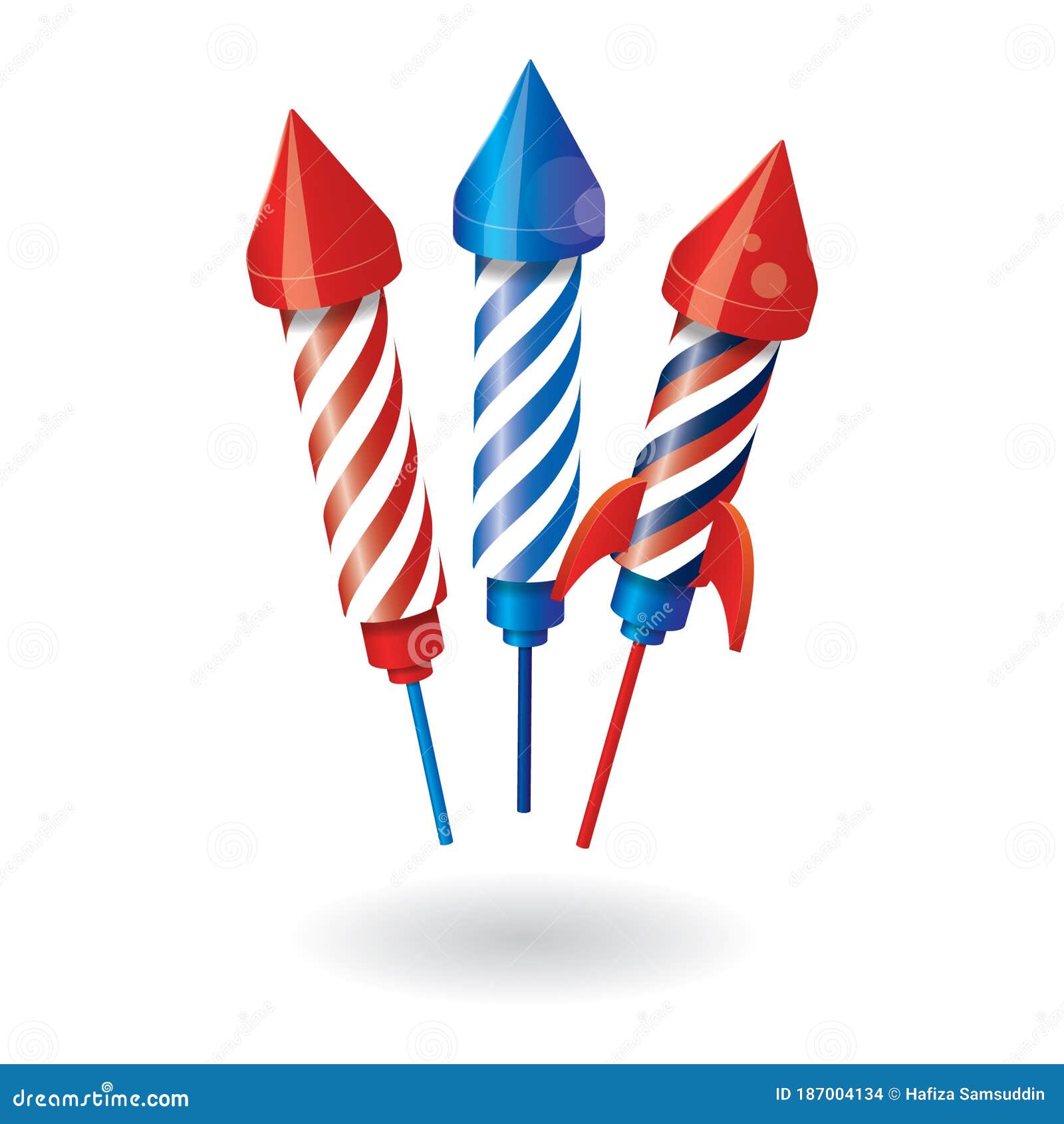 Firecracker Rocket. Vector Illustration Decorative Design Stock Vector ...