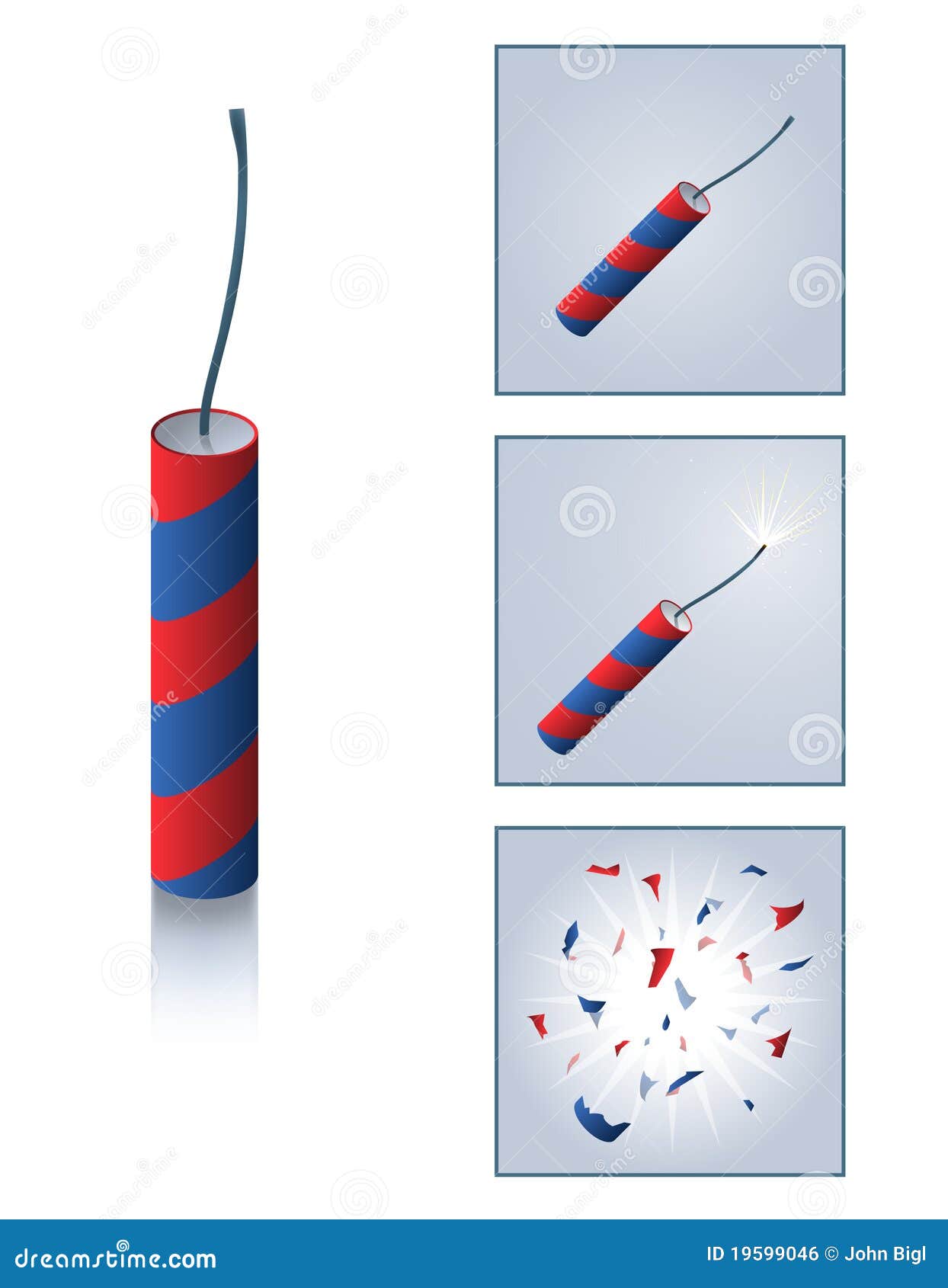 Firecracker with sequence stock vector. Illustration of explosive ...