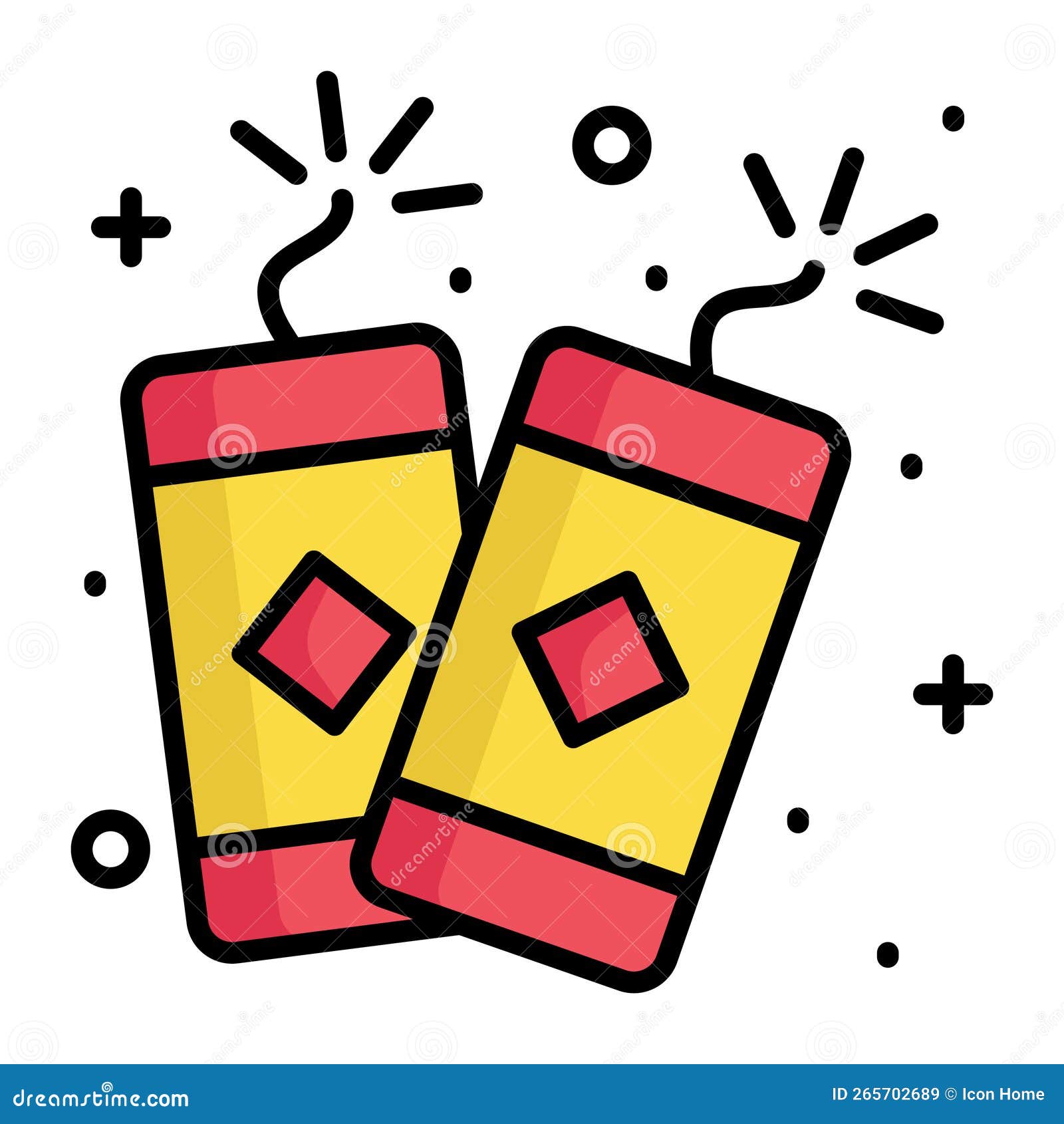 Firecracker Vector Icon in Modern and Trendy Style Stock Vector ...