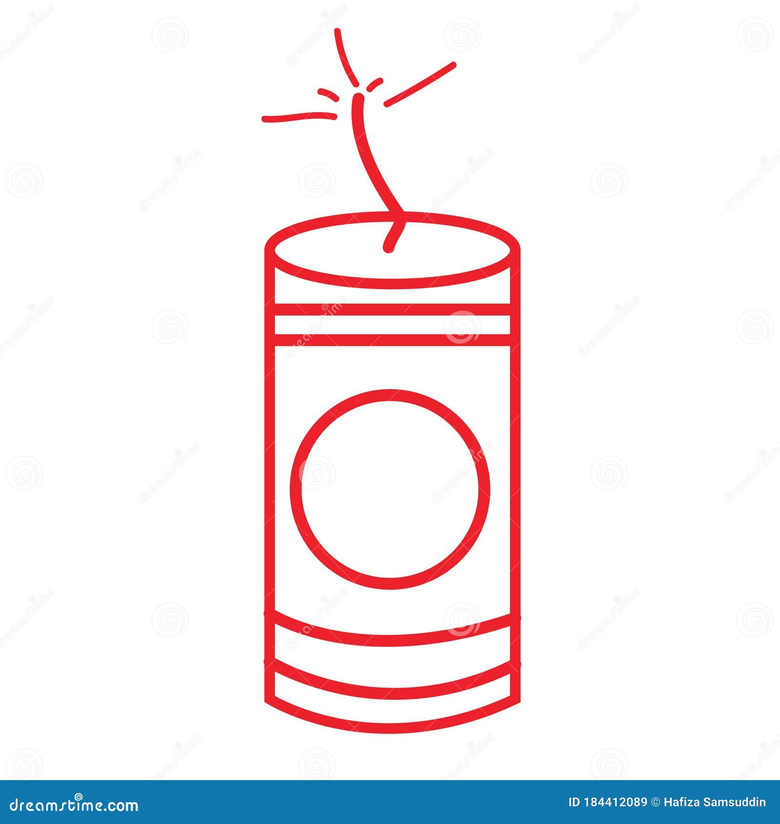 Firecracker. Vector Illustration Decorative Background Design Stock ...