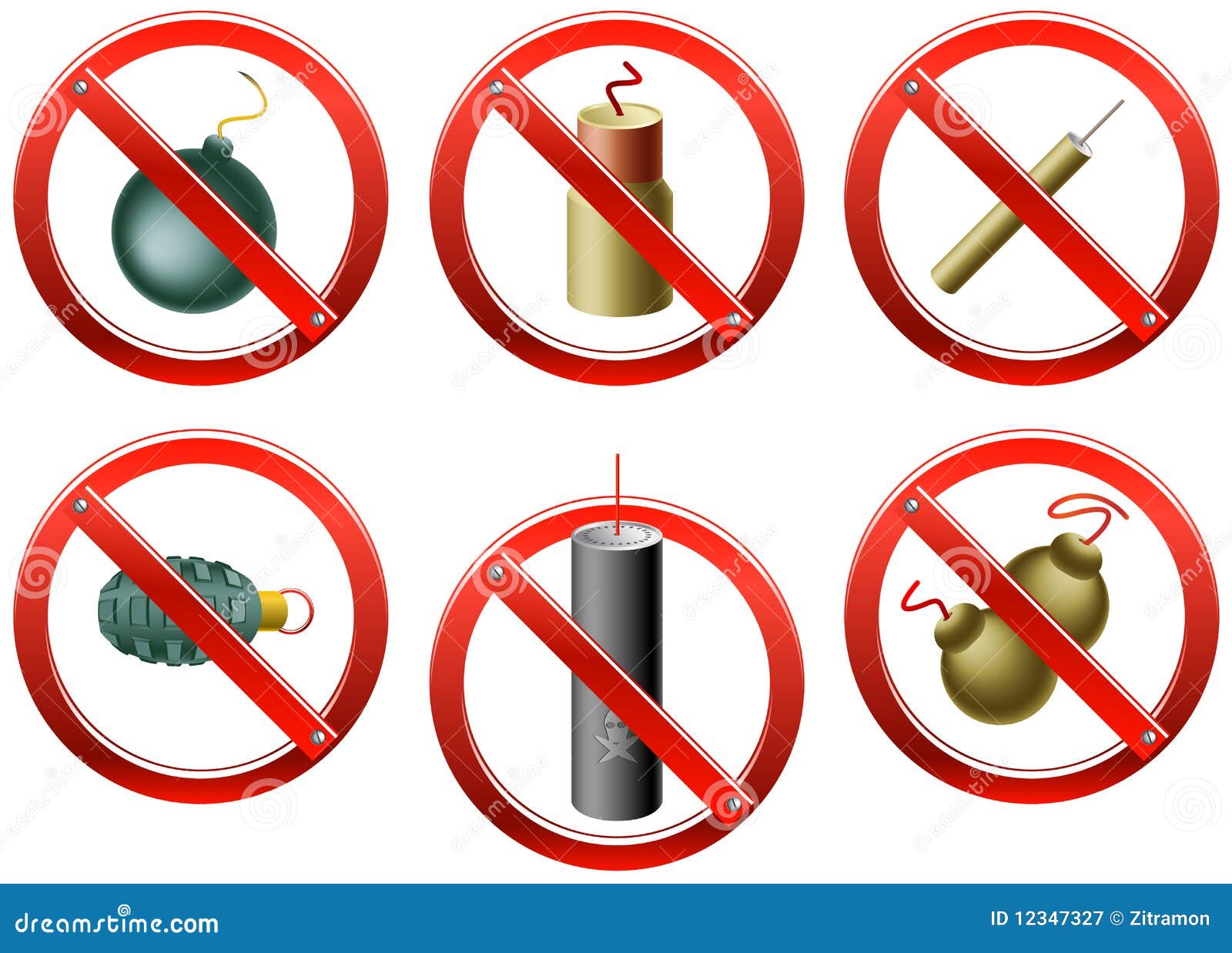 Firecrackers Banned stock vector. Illustration of isolated - 12347327