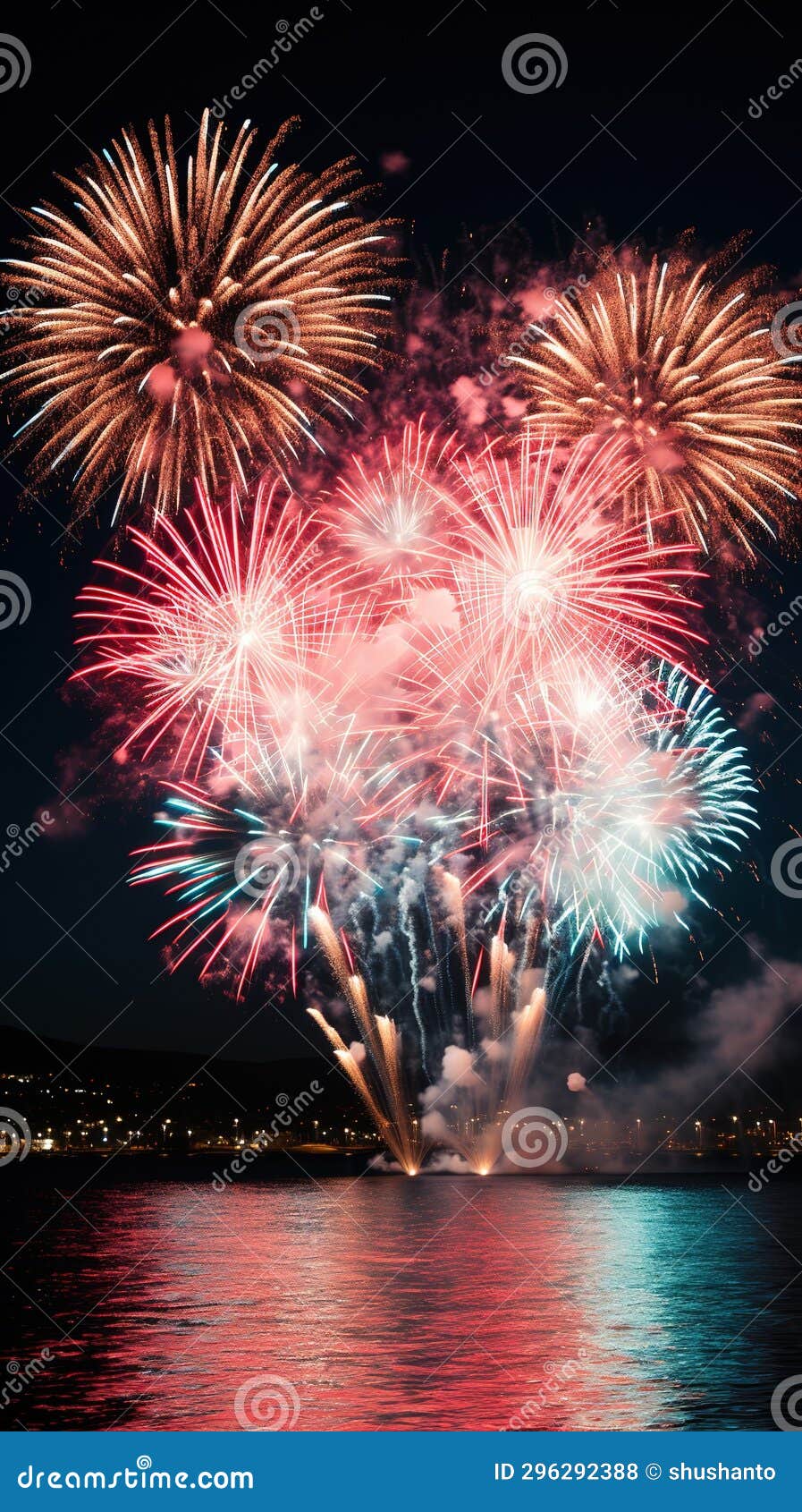 Firecrackers Exploding in the Air for Celebration Stock Illustration ...