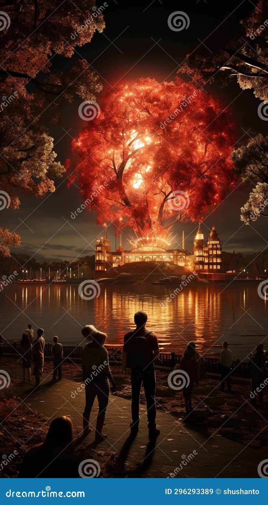 Firecrackers Exploding in the Air for Celebration Stock Illustration ...