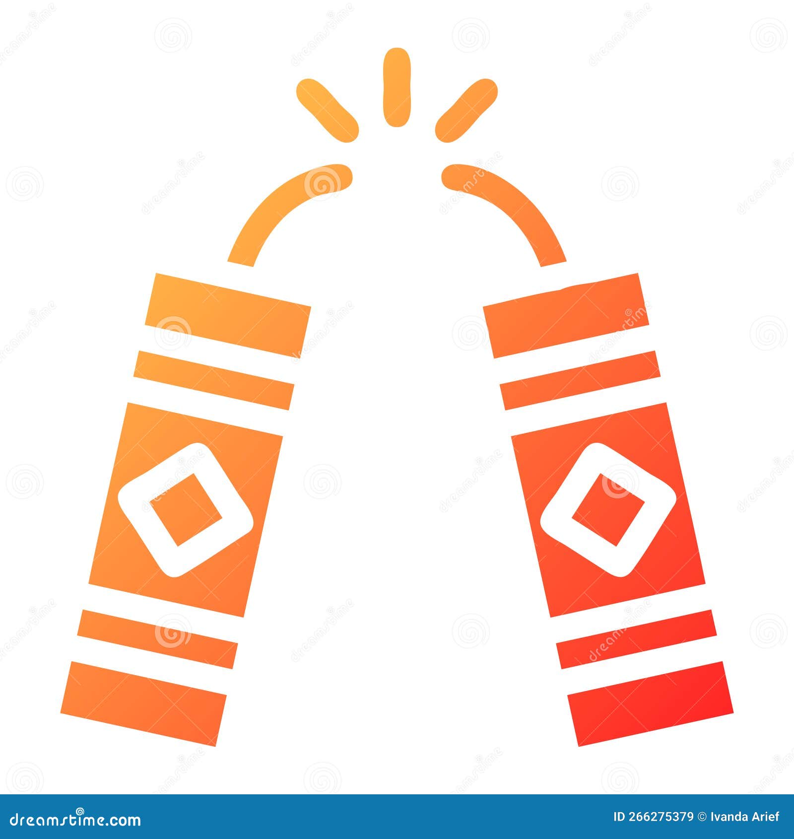 Firecrackers Gradient Solid Illustration Vector and Logo Icon New Year Icon Perfect Stock Vector ...