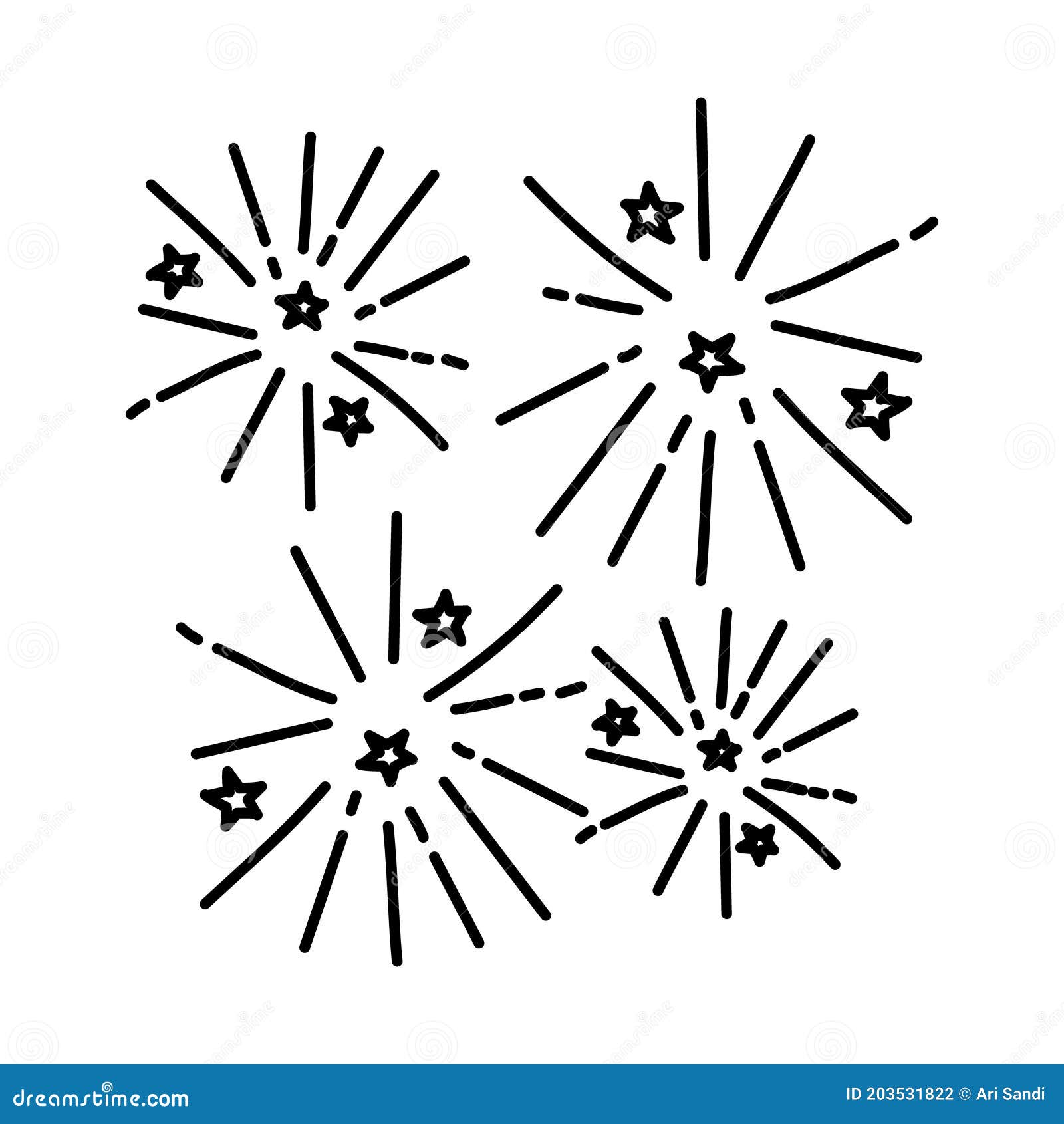 Firecrackers Icon. Doodle Hand Drawn or Outline Icon Style Stock ...