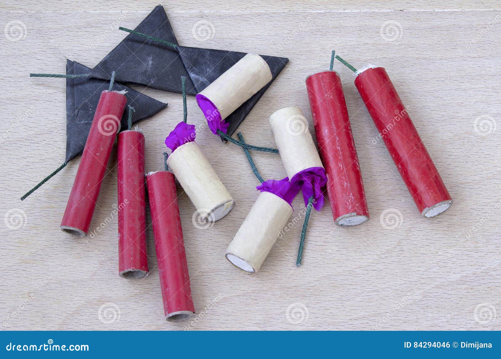 Firecrackers. Petard Top View Stock Photo - Image of life, hazard: 84294046