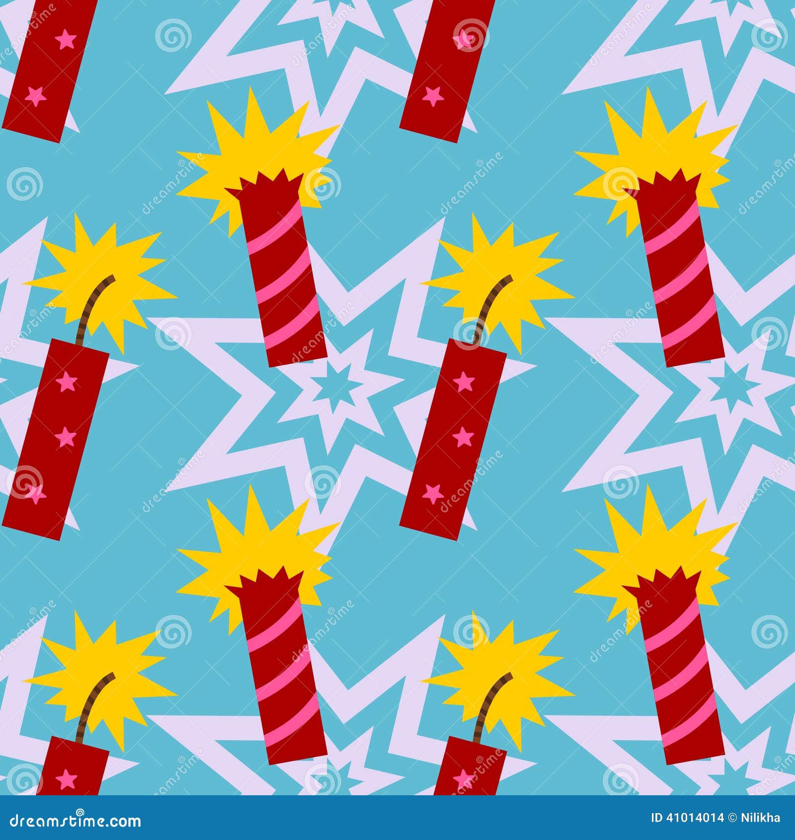 Firecrackers Seamless Background Design Stock Illustration ...