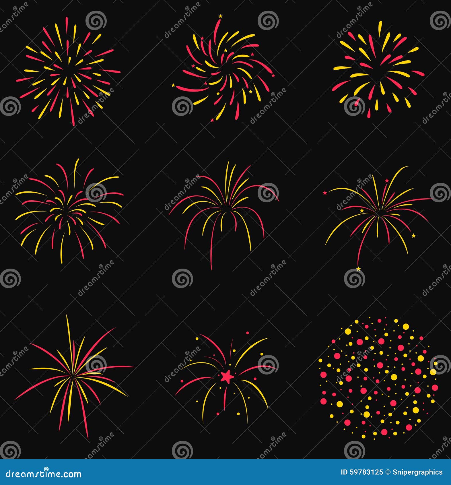 Firecrackers Set Vector stock vector. Illustration of decoration - 59783125