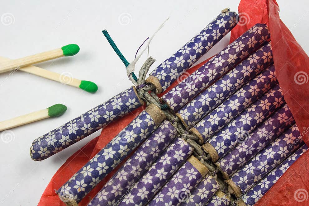 Firecrackers and Wooden Matches Stock Image - Image of fireworks ...