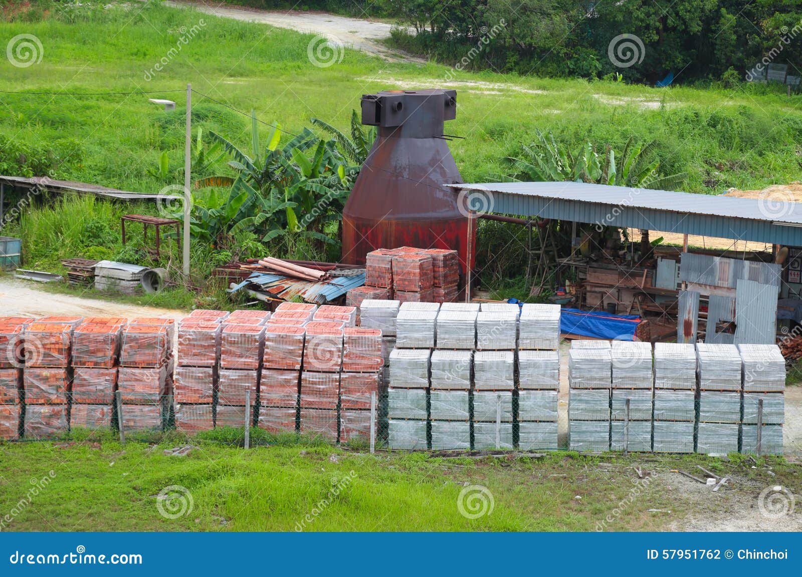 Fired Brick Production Factory Stock Photo - Image of rural, furnace ...