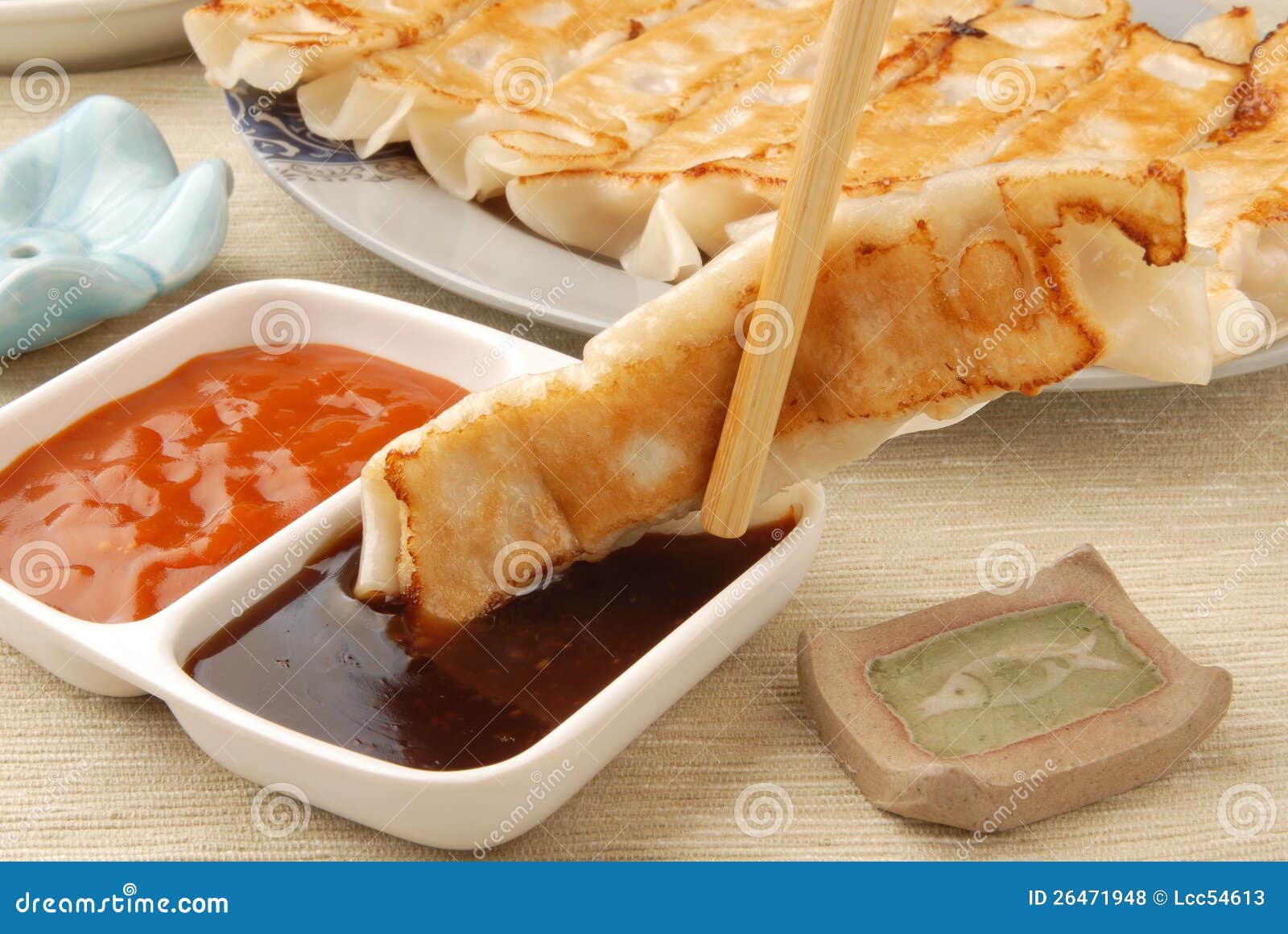 Fired Dumpling stock photo. Image of cuisine, asian, appetizer - 26471948