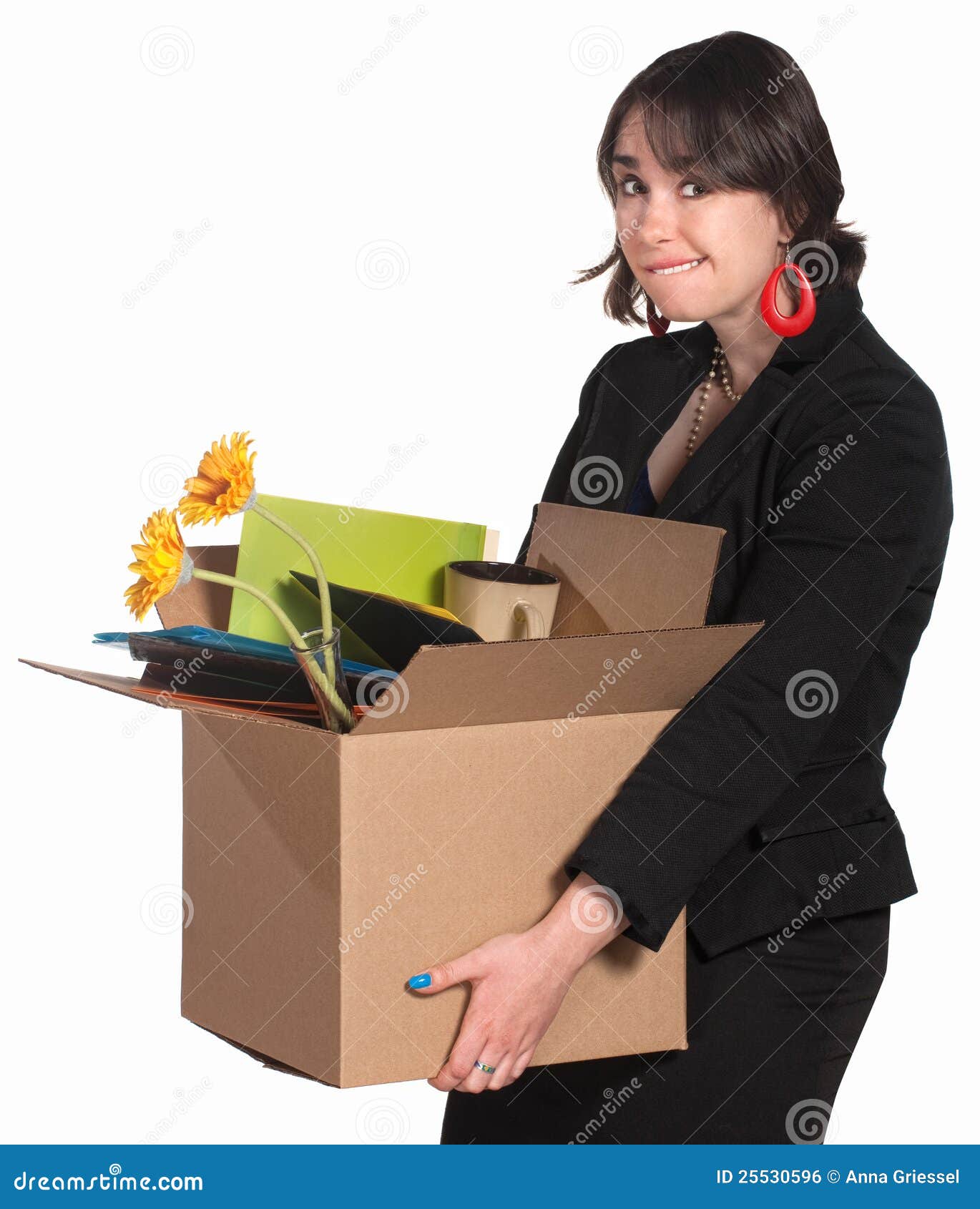 Fired Female Employee stock photo. Image of anxious, outsourced - 25530596