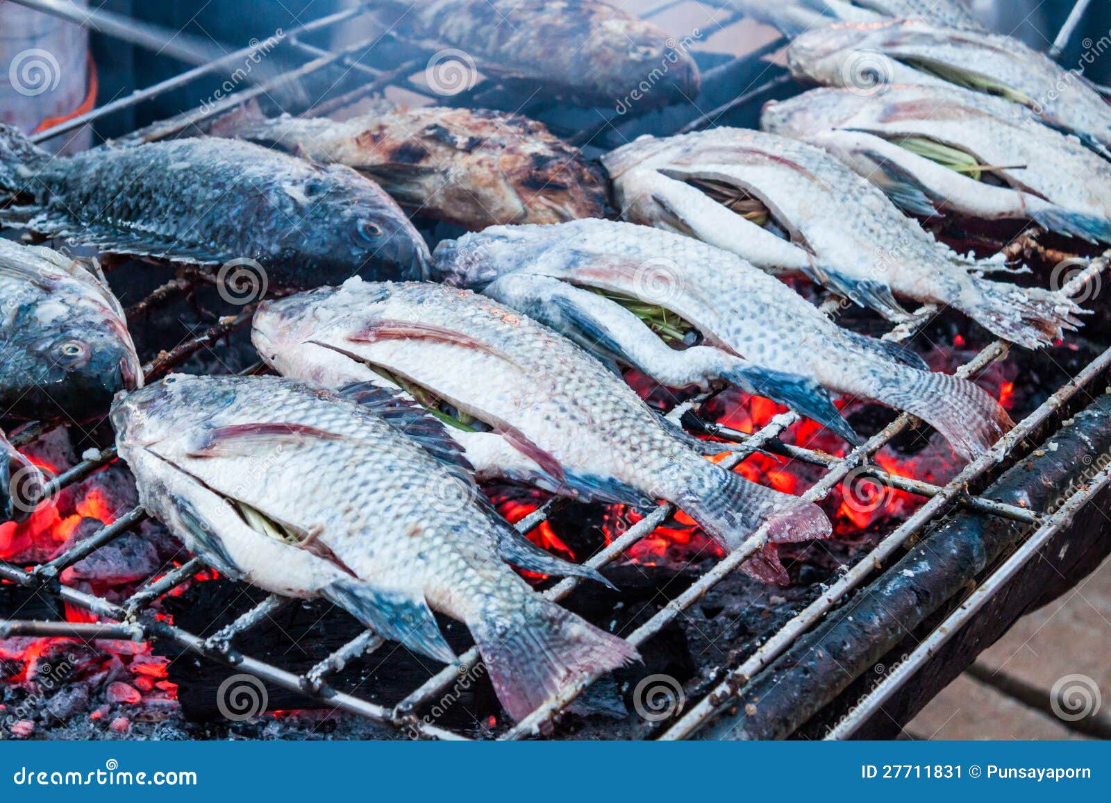 Fired fish stock image. Image of cooking, natural, healthy - 27711831