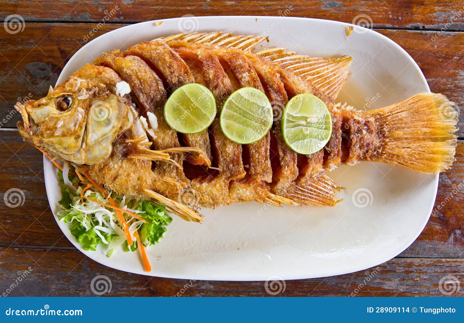 Fired fish with fishsauce stock photo. Image of edible - 28909114