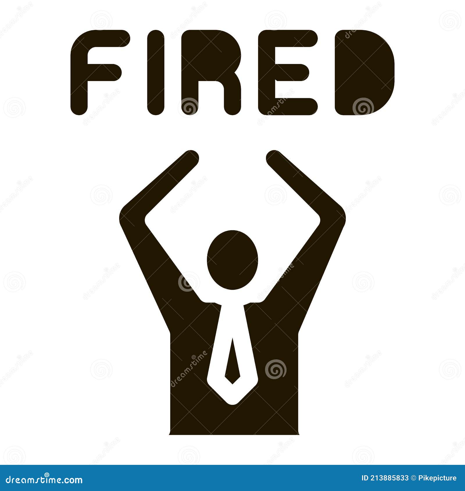 Fired Human Icon Vector Glyph Illustration Stock Vector - Illustration ...