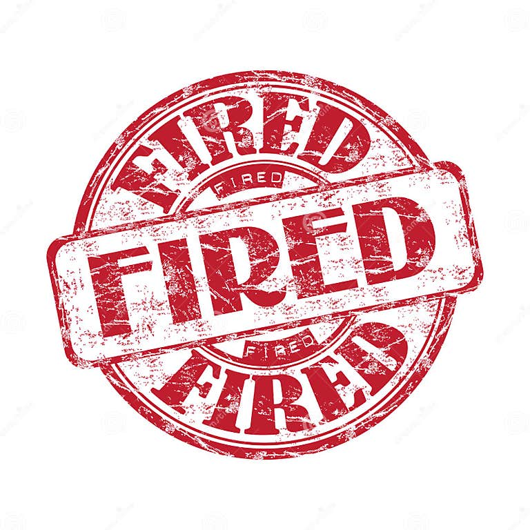 Fired Red Grunge Rubber Stamp Stock Vector - Illustration of imprint ...