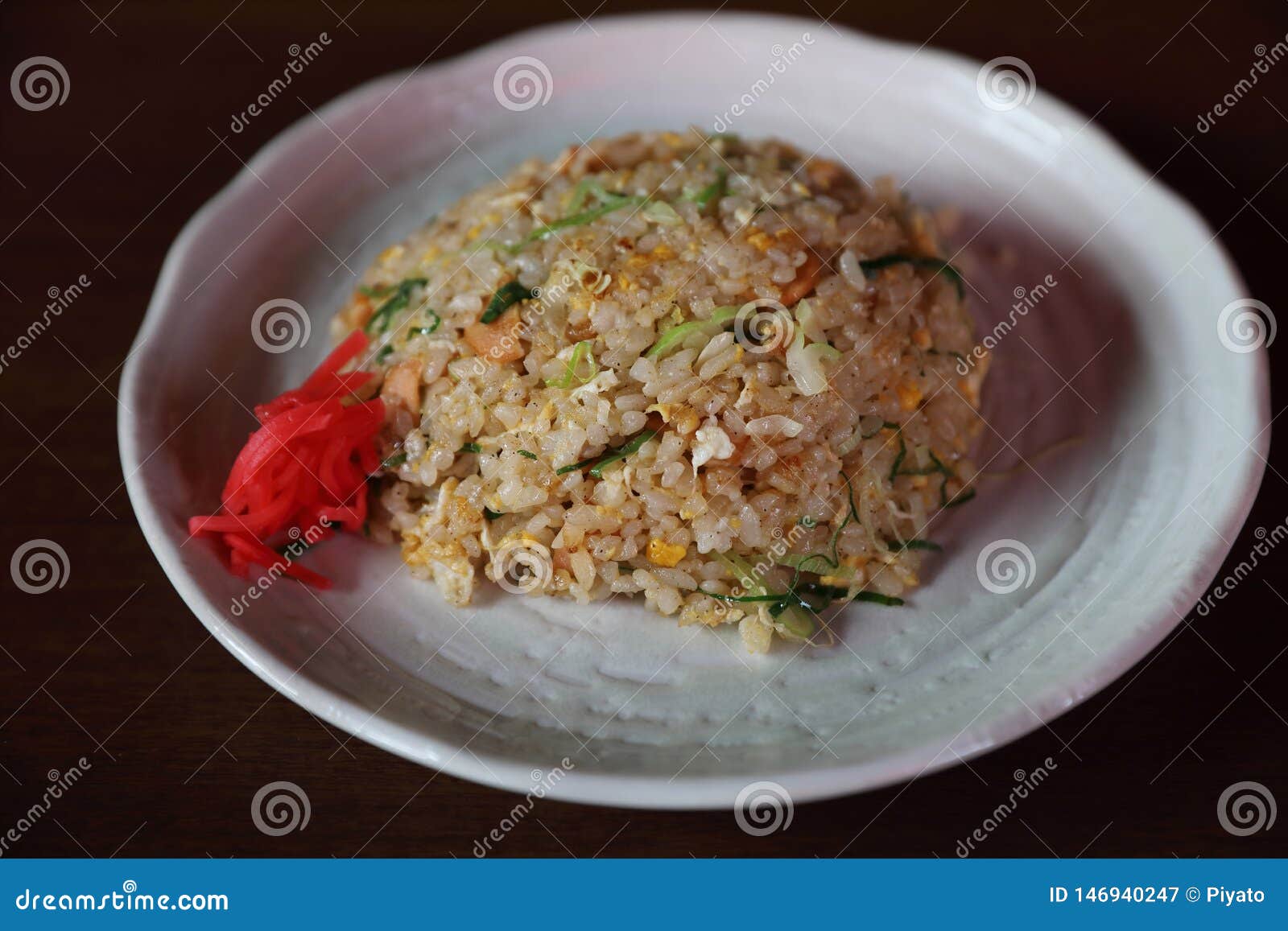 Fried Rice Chahan Japanese Food Stock Image - Image of meal, meat ...