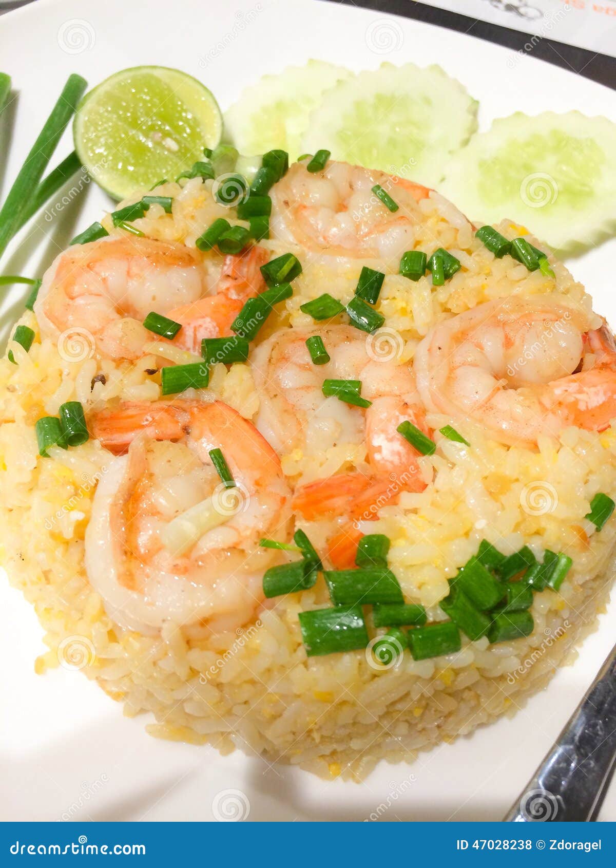 Fired rice with shrimp stock photo. Image of foods, rice - 47028238